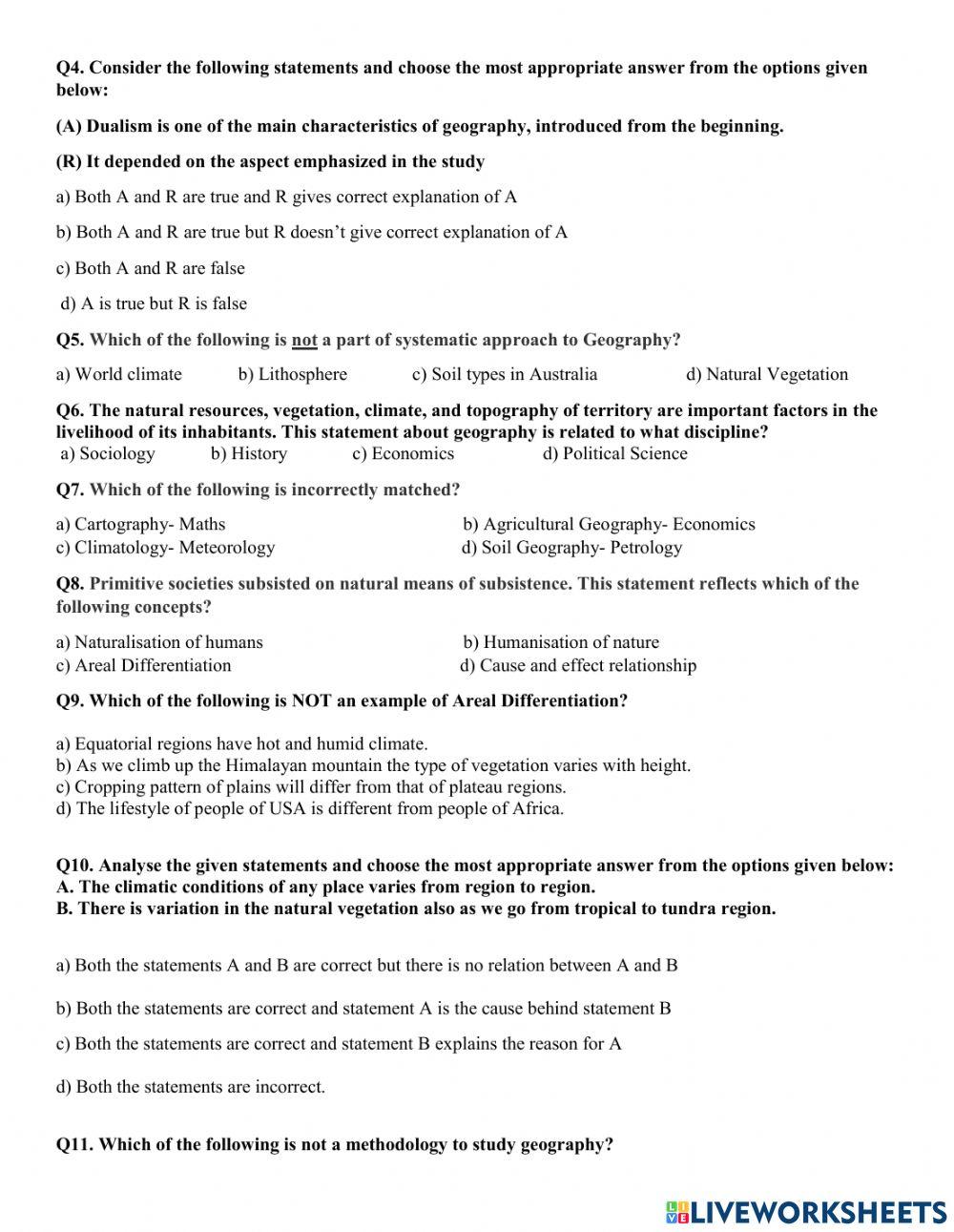 Periodic test 1 | Free Interactive Worksheets | 1424553