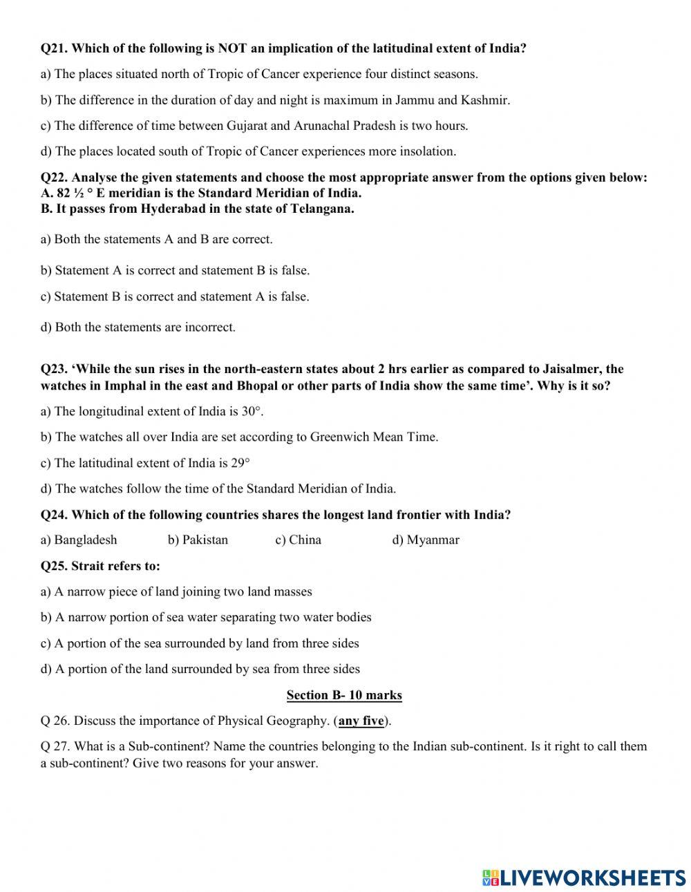 Periodic test 1 | Free Interactive Worksheets | 1424553