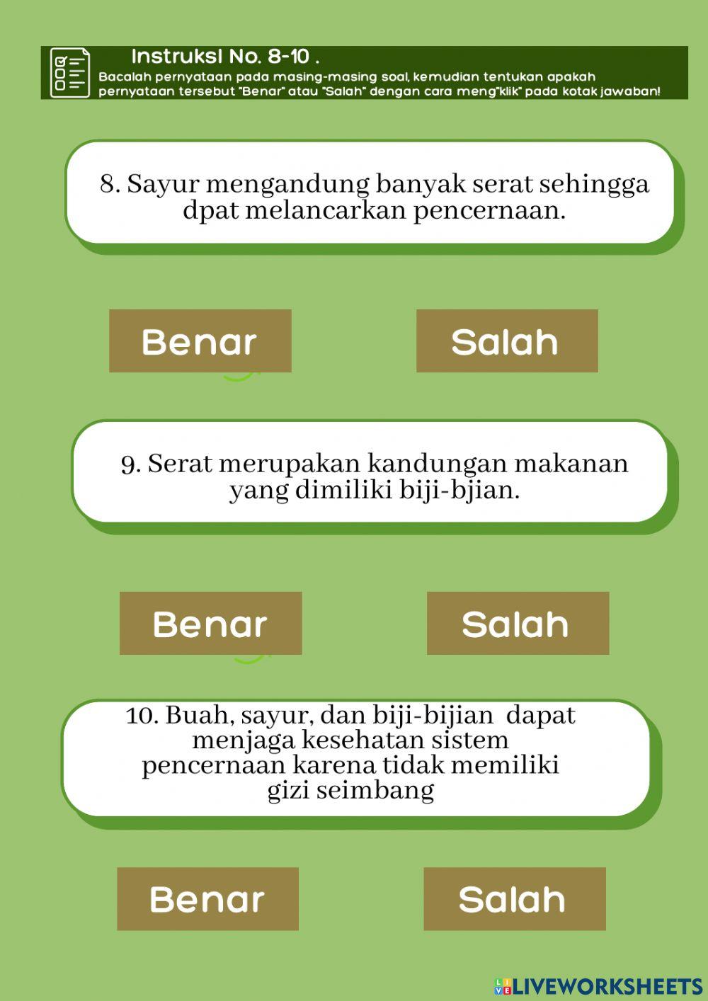 Pembelajaran Membaca Pemahaman 3 worksheet | Live Worksheets