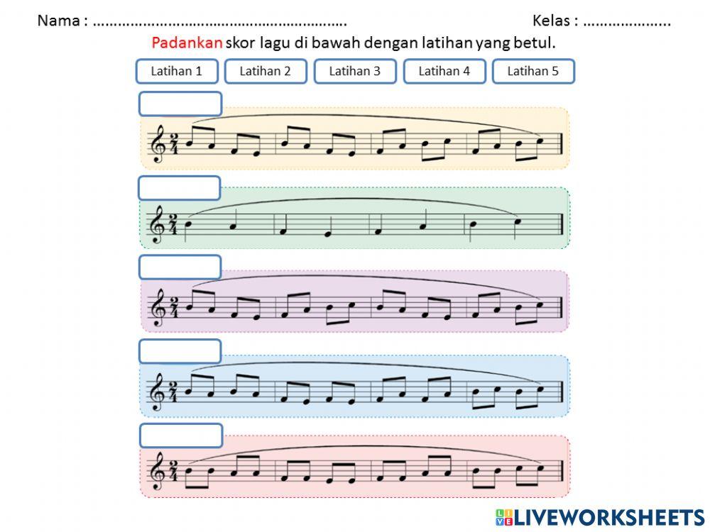 Latihan Rekoder JK worksheet | Live Worksheets