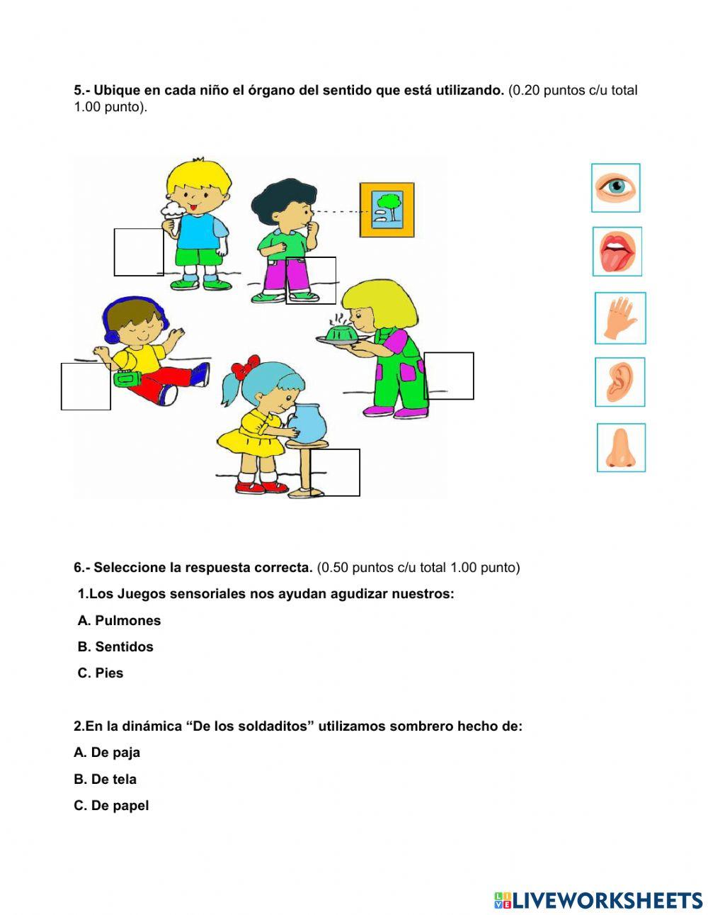 Evaluación de E… | Free Interactive Worksheets | 6705952