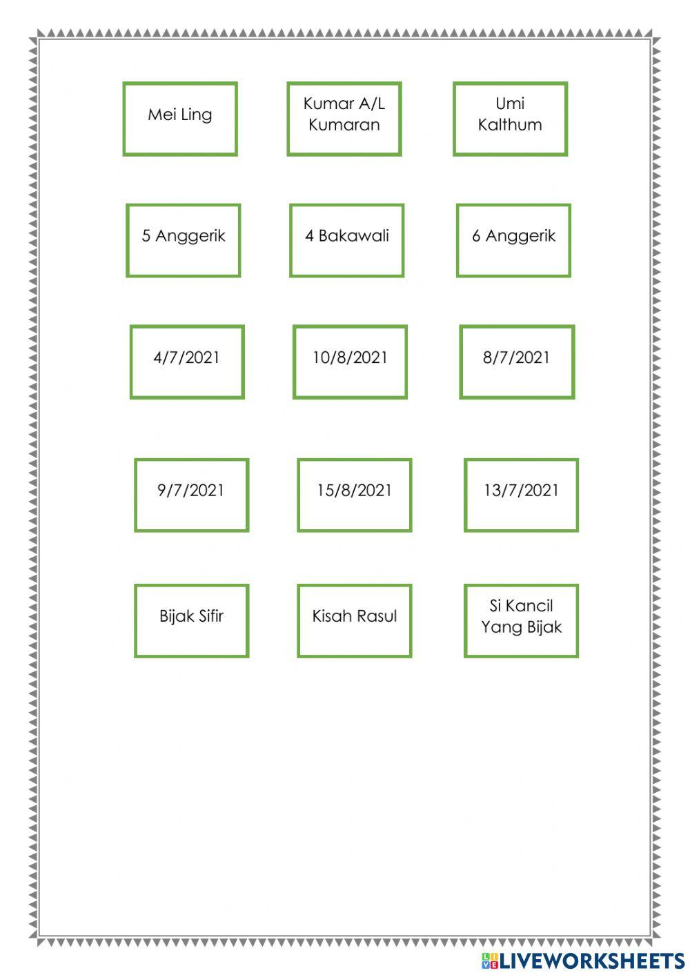 Tmk tahun 5 kssrpk : unit 4 (membina pangkalan data) worksheet | Live ...