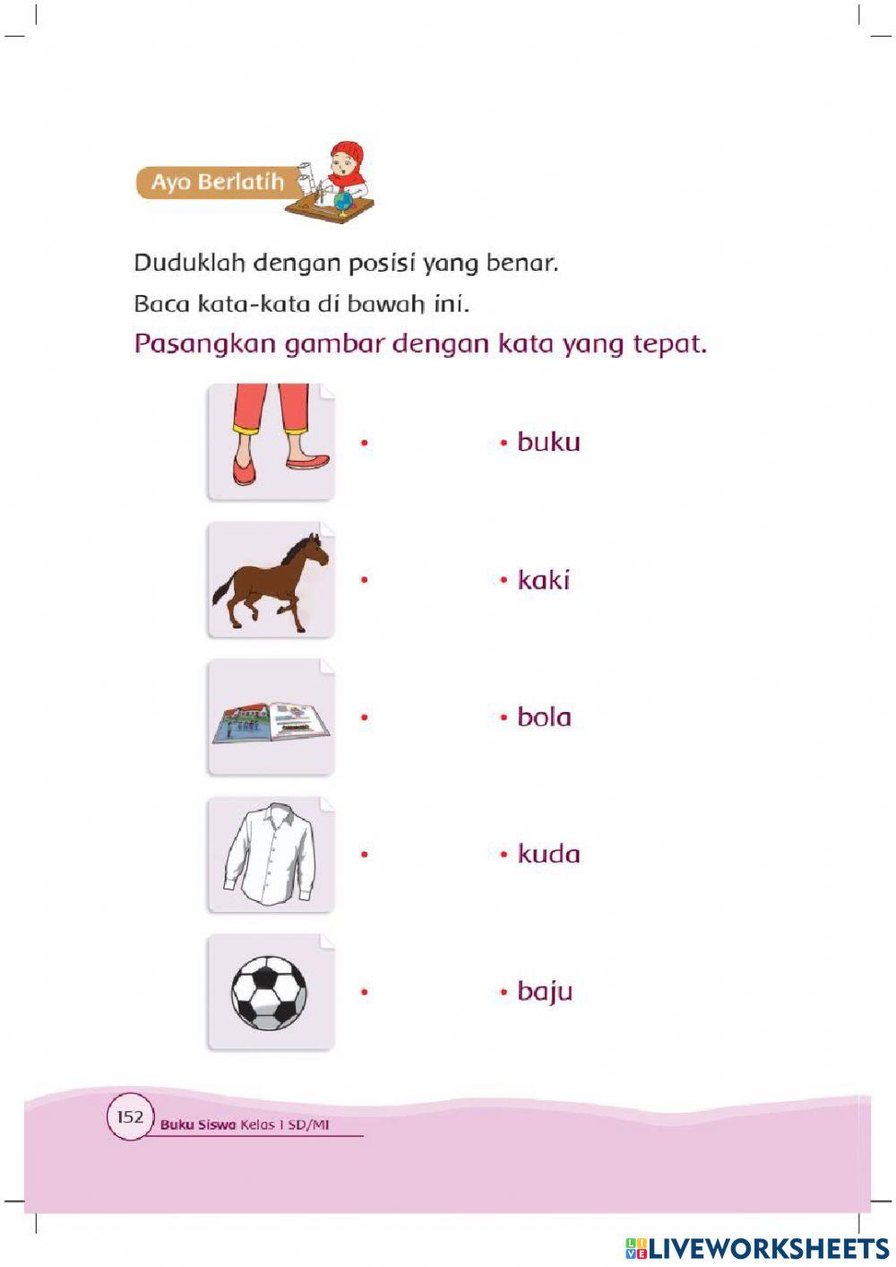 Tema 2 subtema 3 pembelajaran 1 halaman 152-153 worksheet | Live Worksheets