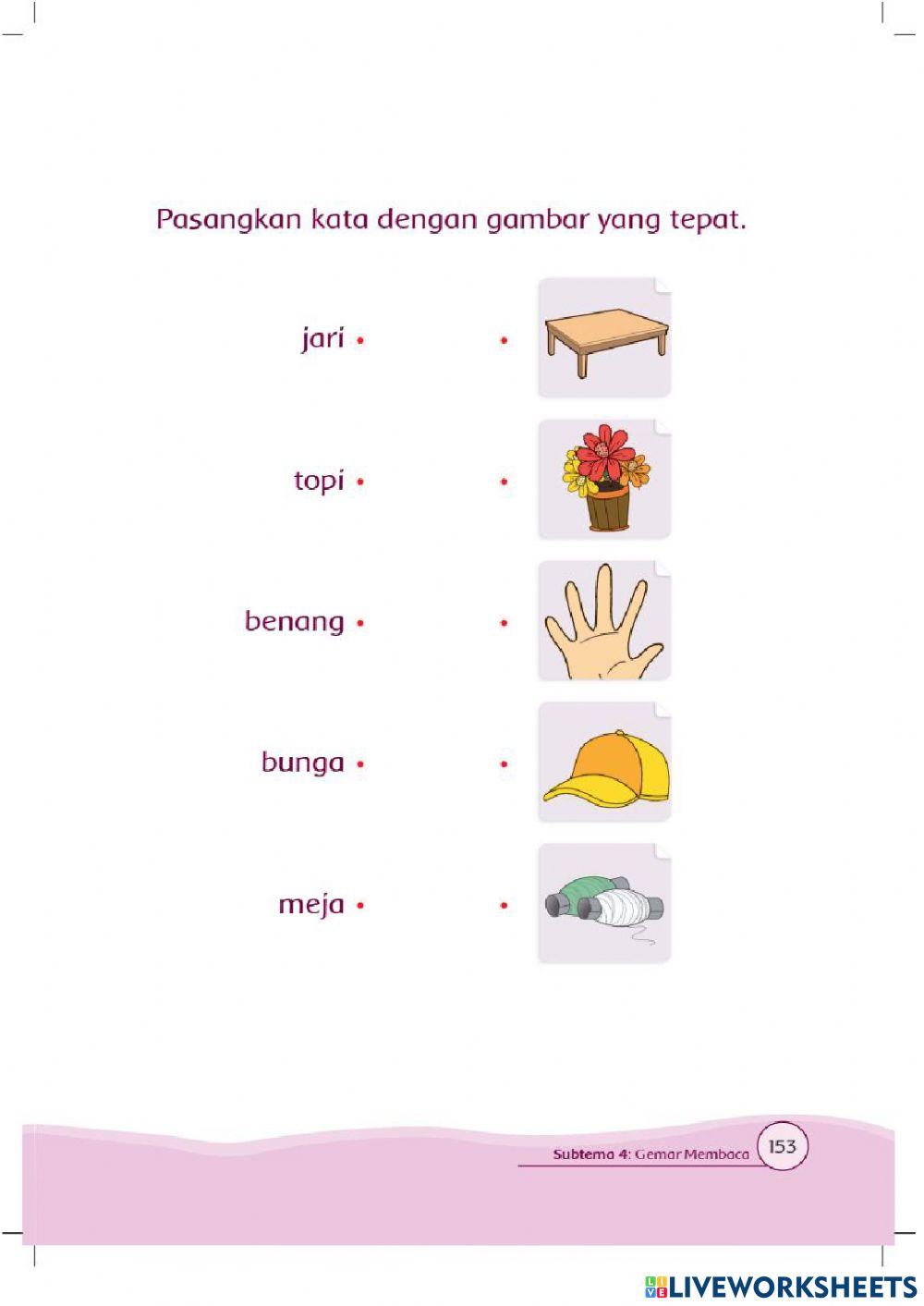 Tema 2 subtema 3 pembelajaran 1 halaman 152-153 worksheet | Live Worksheets