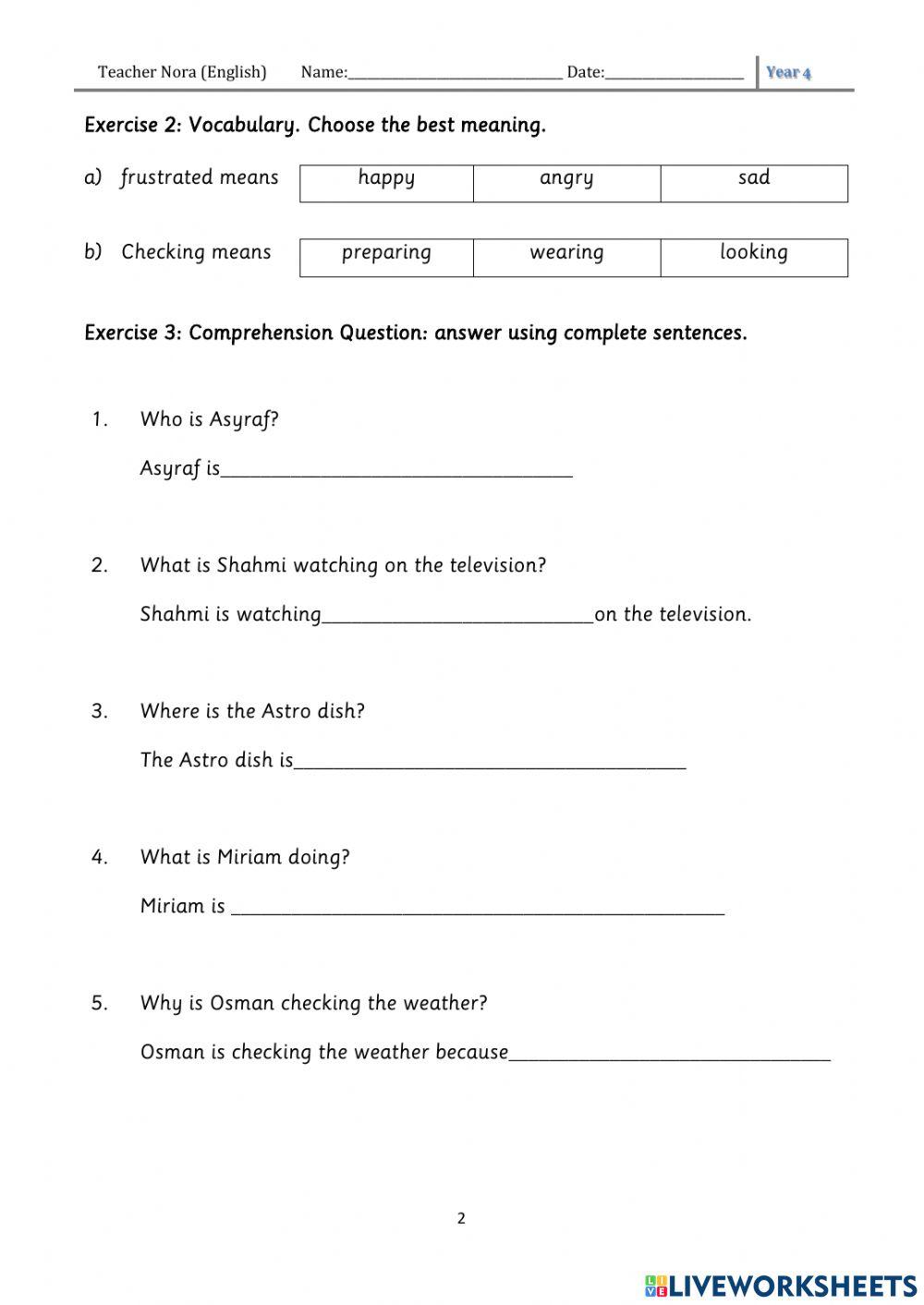 Year 4 Unit 3.10b Modern communication online exercise for | Live ...