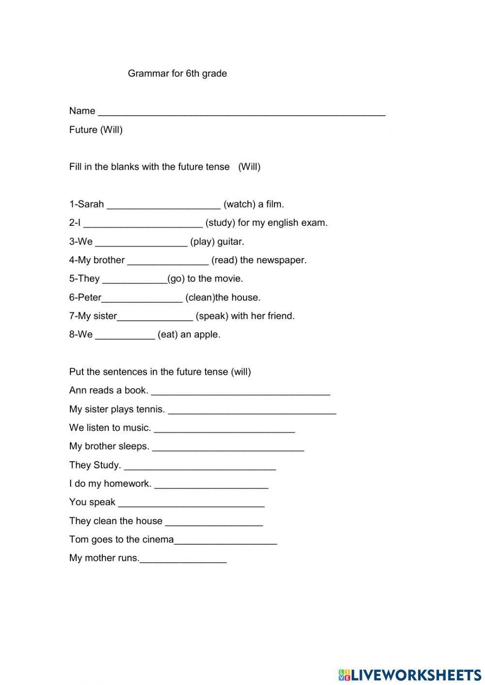 Grammar For 6th Grade Worksheet Live Worksheets grammar-for-6th-grade-worksheet-live-worksheets