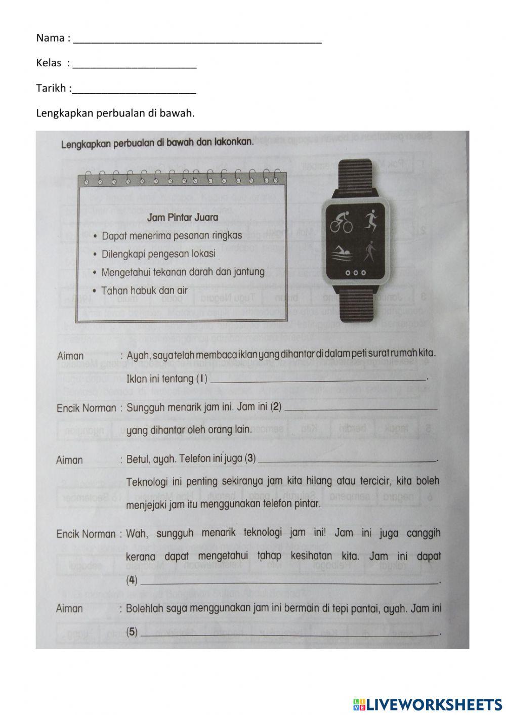 Jam Pintar Juara worksheet | Live Worksheets