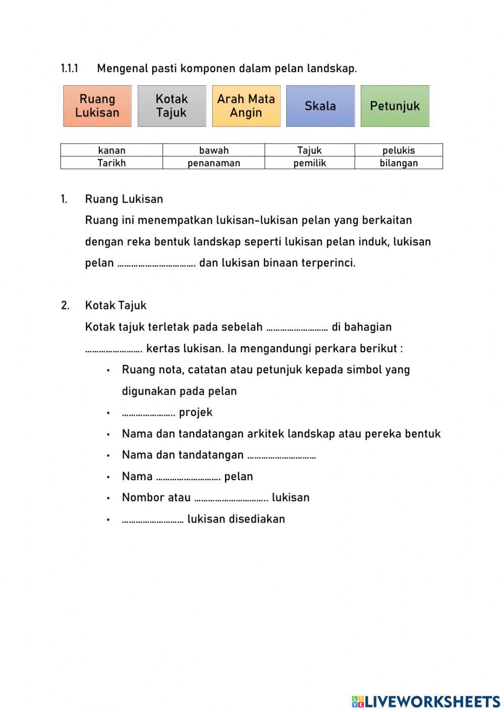 Tugasan Landskap interactive exercise for T4 | Live Worksheets