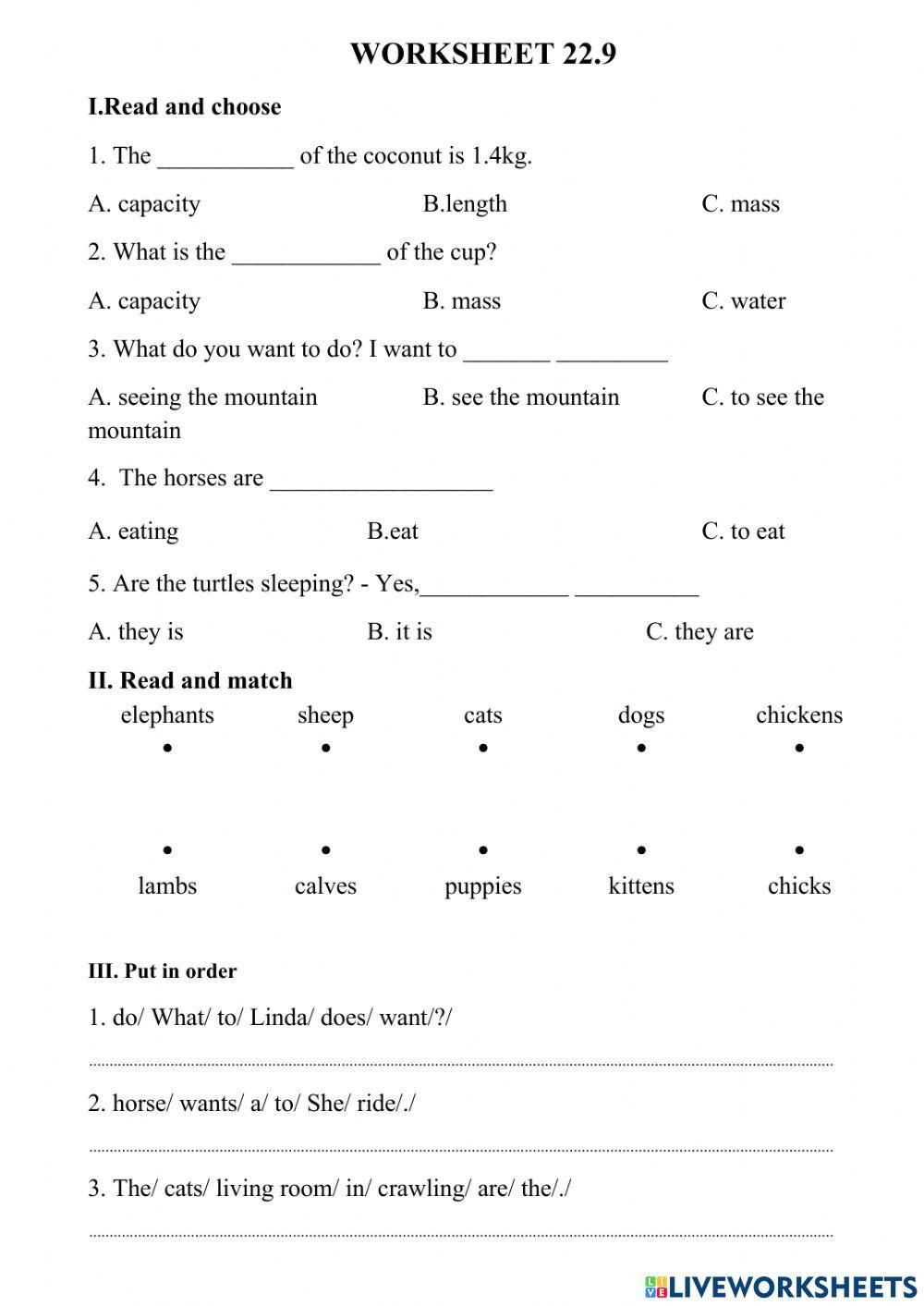 222.9 worksheet | Live Worksheets