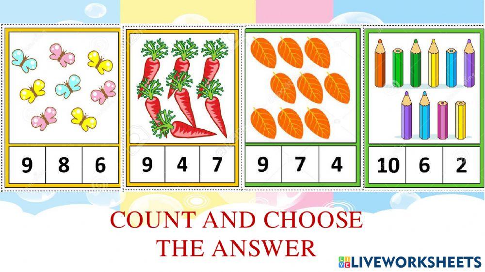 Number 7-10 activity | Live Worksheets