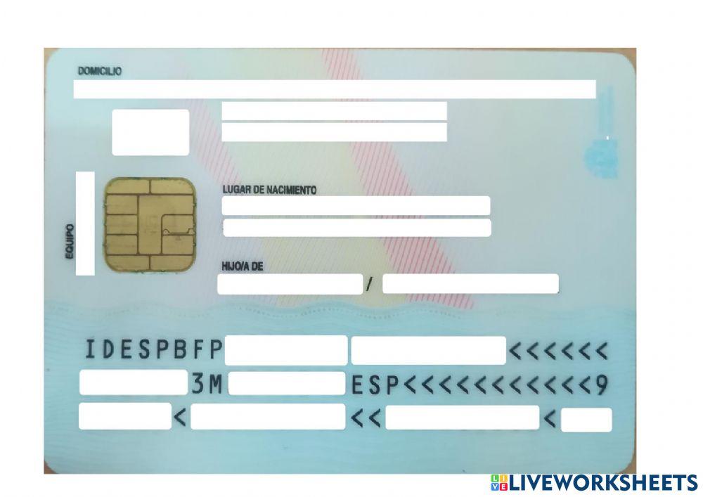 DNI interactive worksheet | Live Worksheets