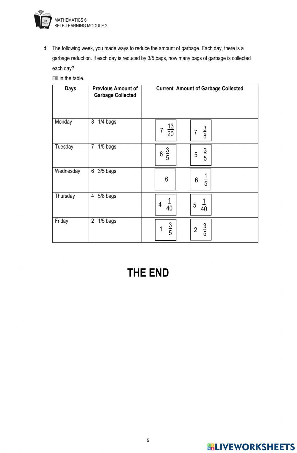 Q1 Math Module 2 worksheet | Live Worksheets
