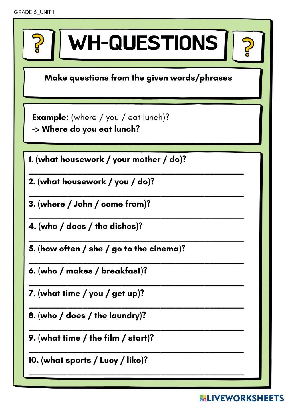 GRADE 6 PRESENT… | Free Interactive Worksheets | 3405012