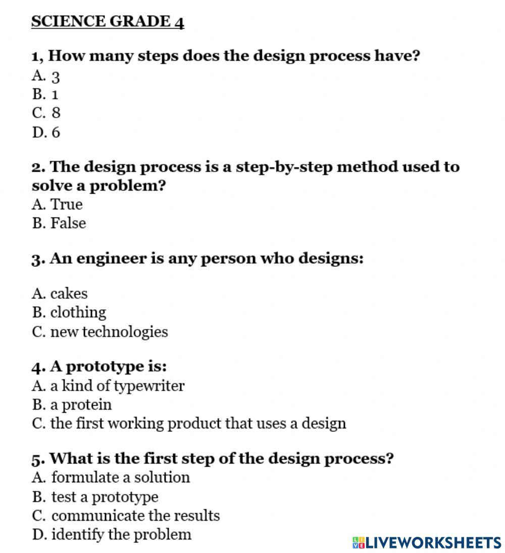 Science Grade 4 week 3 worksheet | Live Worksheets