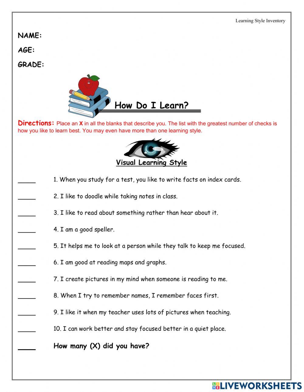 learning styles inventory test