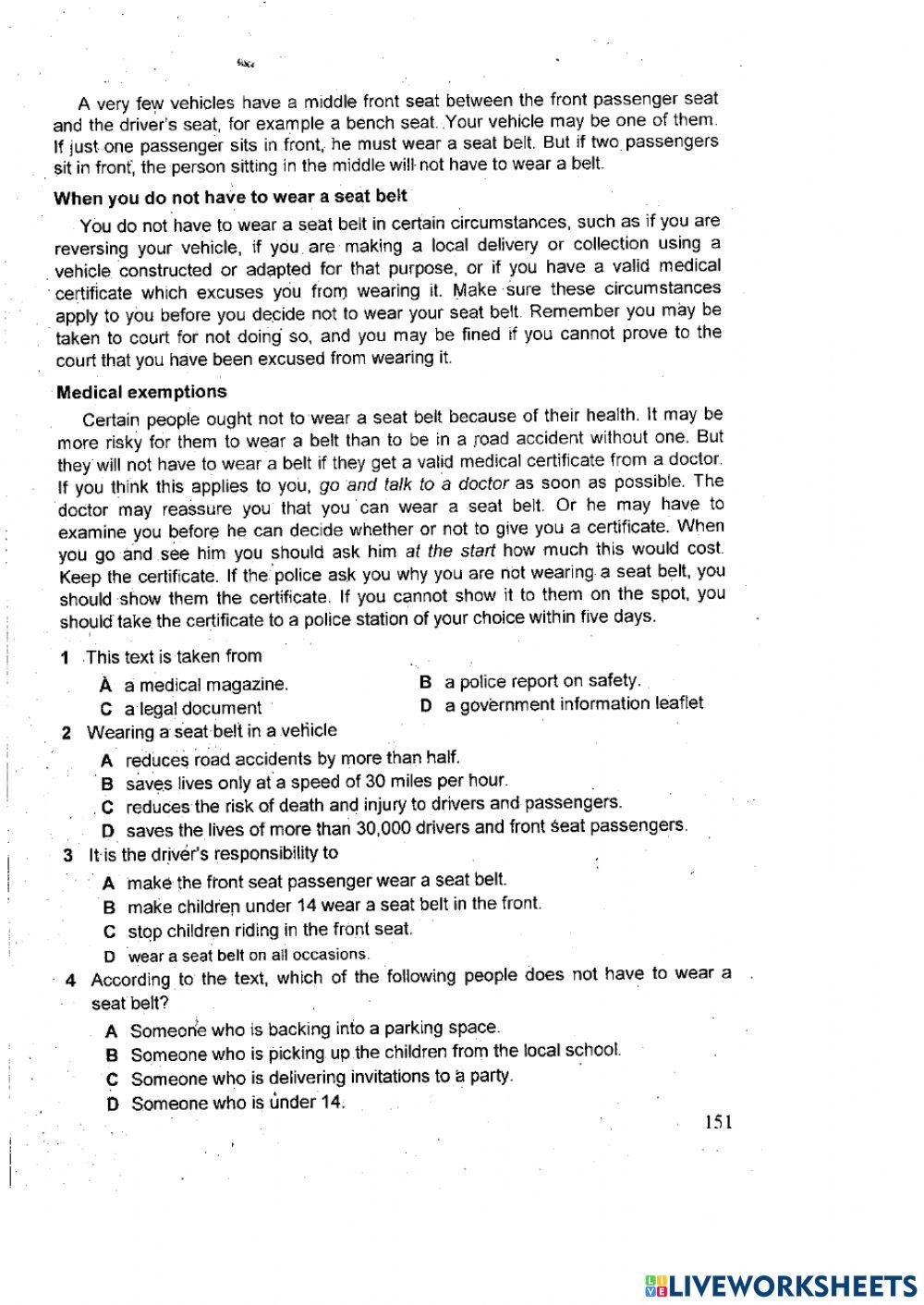 Reading skills - Reading comprehension 1 worksheet | Live Worksheets