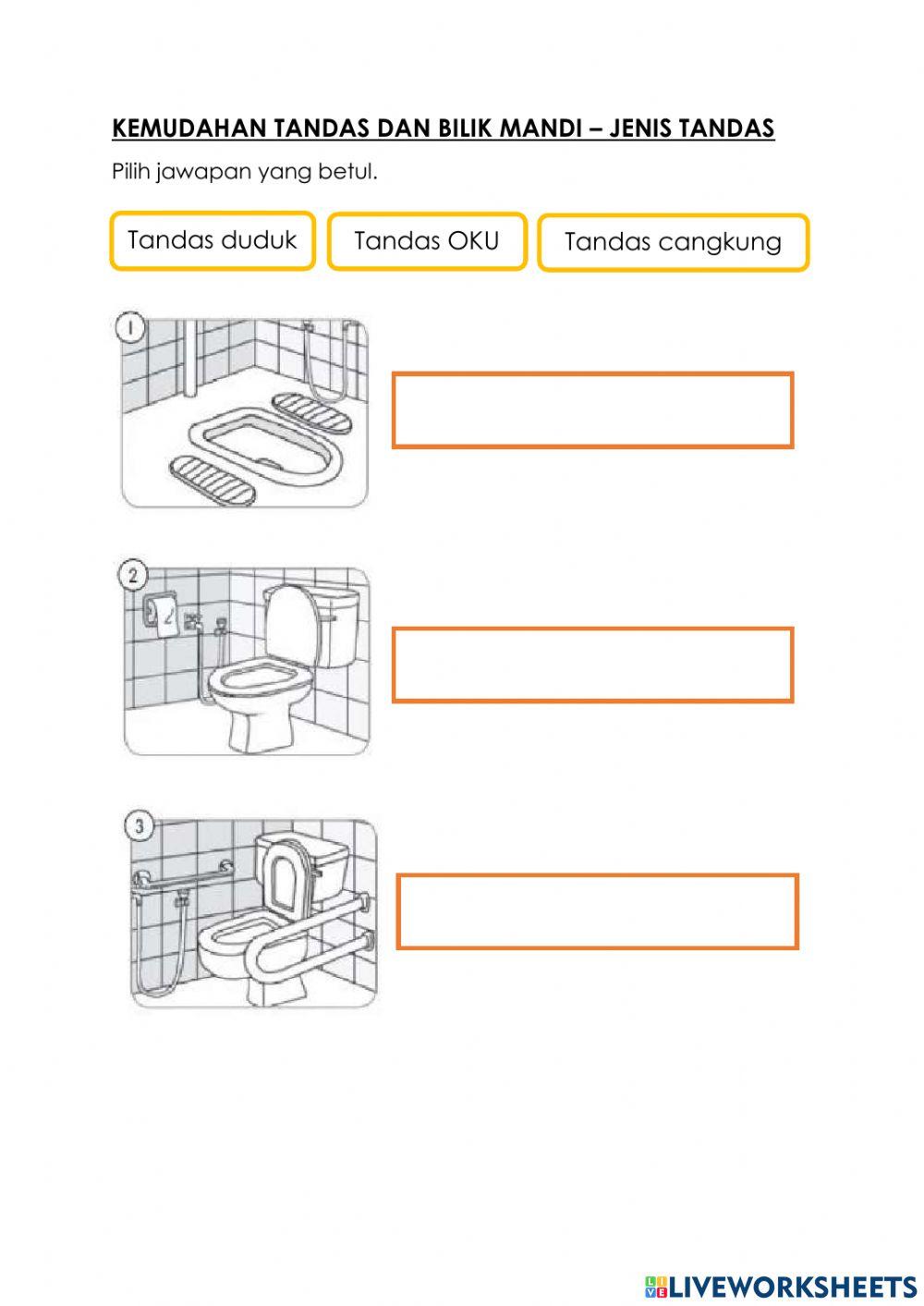 Jenis tandas online worksheet | Live Worksheets