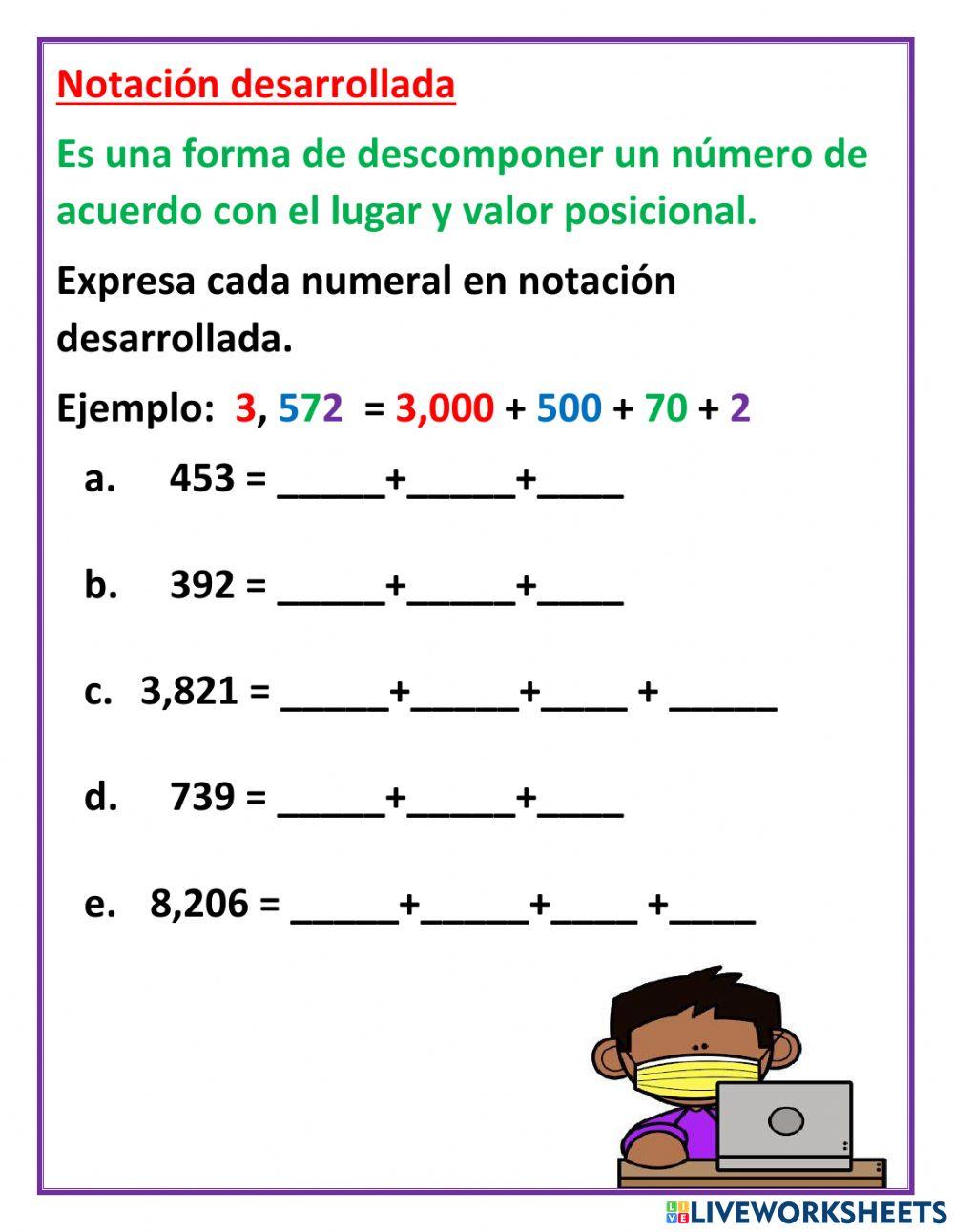 Notación Desarrollada Online Exercise For Live Worksheets, 58% OFF Notación Desarrollada Online Exercise For Live Worksheets, 58% OFF