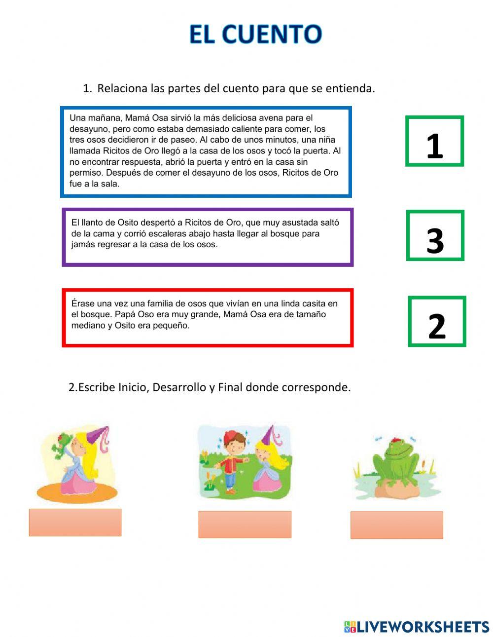 Partes Del Cuento Interactive Worksheet Partes Del Cu - vrogue.co