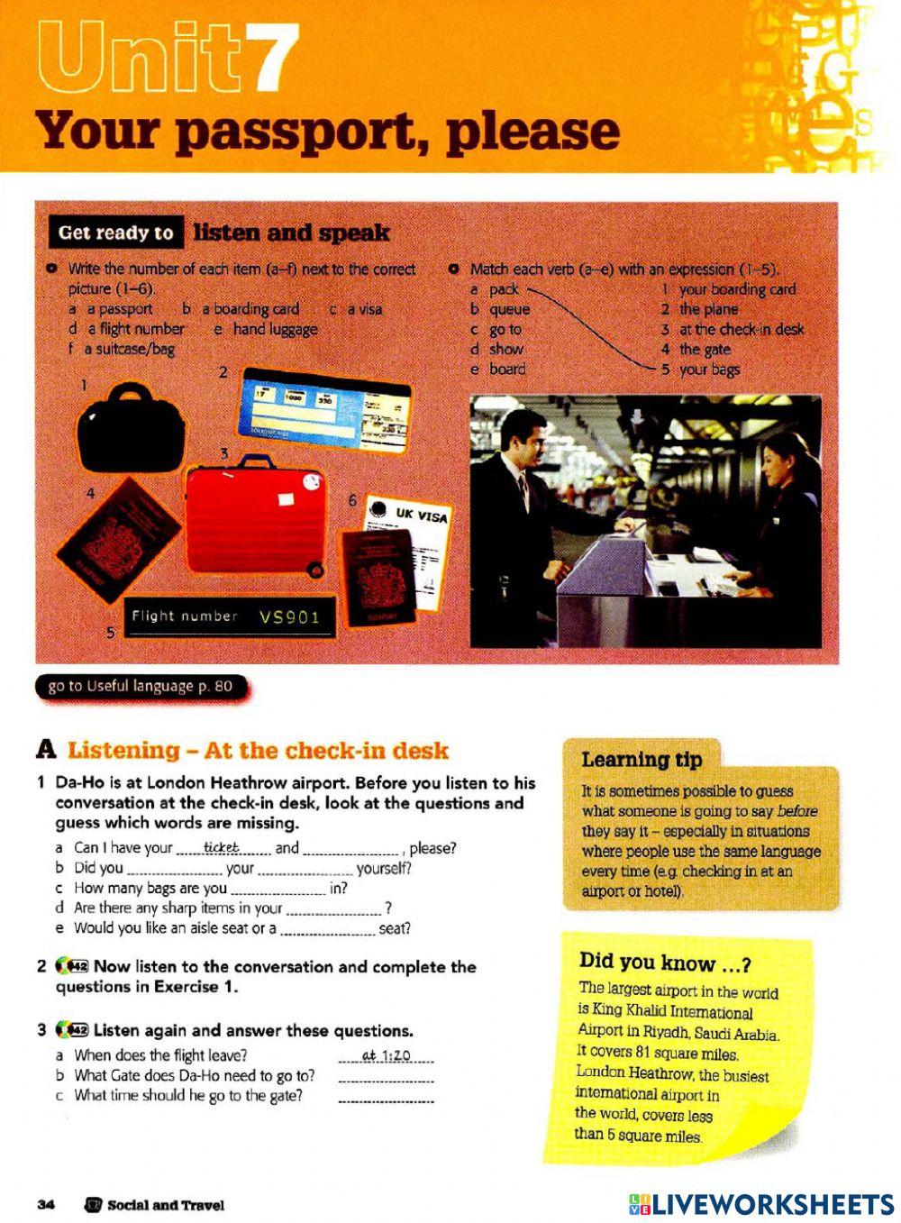 Speaking Unit 7 3958716 | Nguyet123 | Live Worksheets