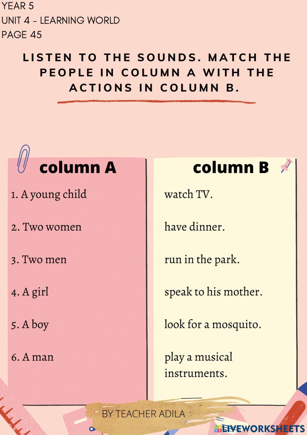 1432042 | Year 5 - Unit 4 (learning world)