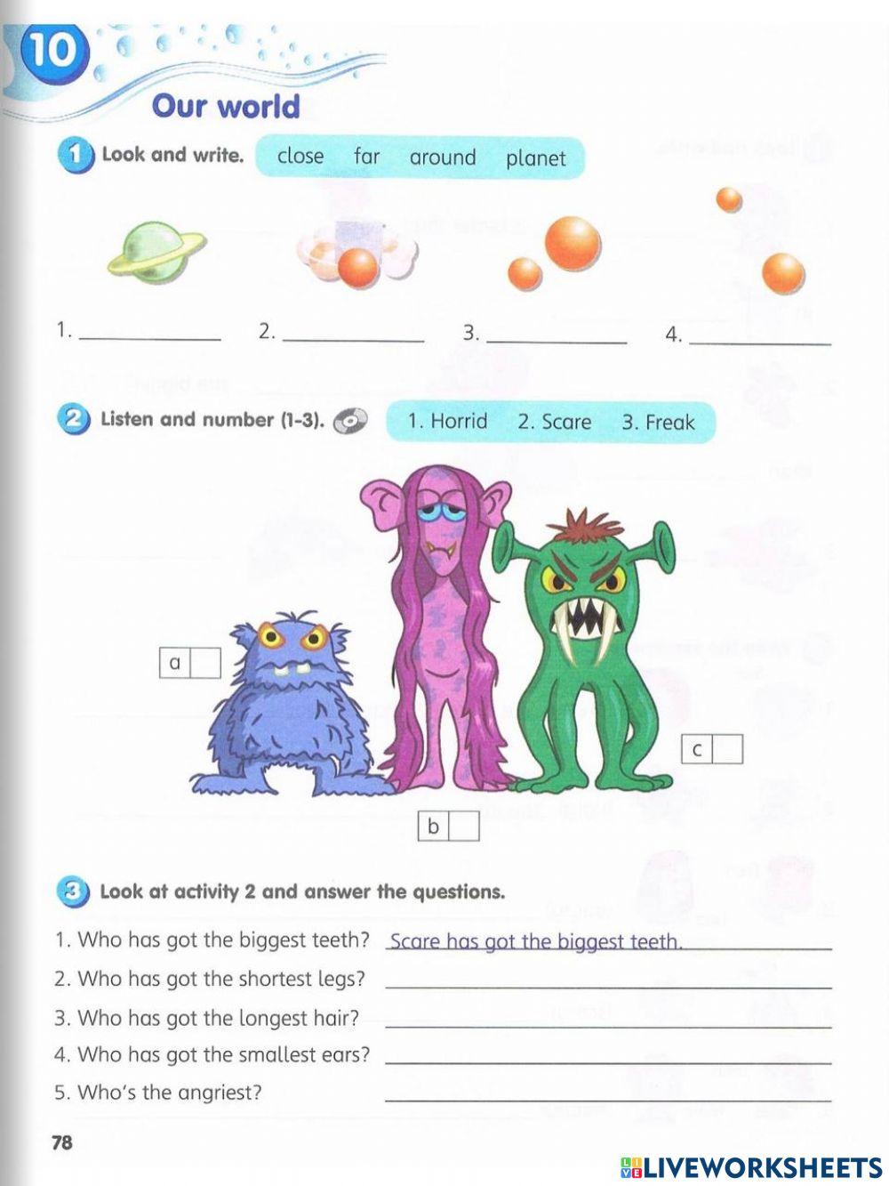 M10: Our World worksheet | Live Worksheets