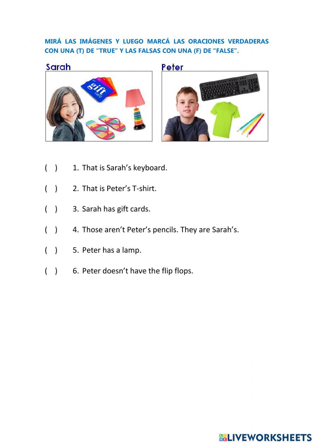 Exercise D interactive worksheet | Live Worksheets
