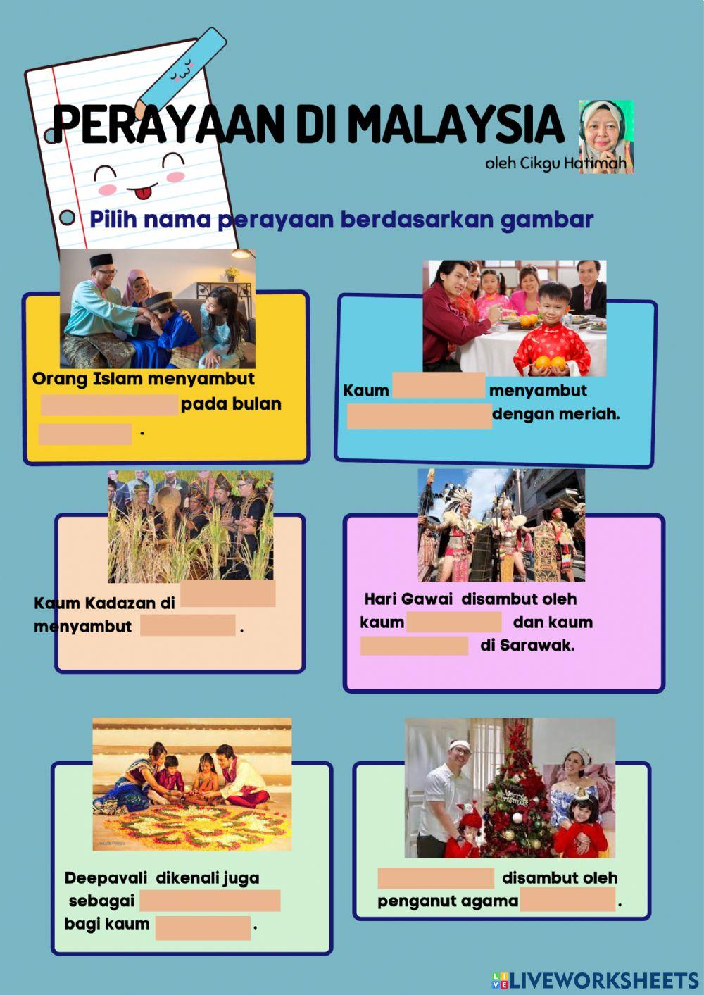 PERAYAAN DI MAL… | Free Interactive Worksheets | 5176758 PERAYAAN DI MAL… | Free Interactive Worksheets | 5176758