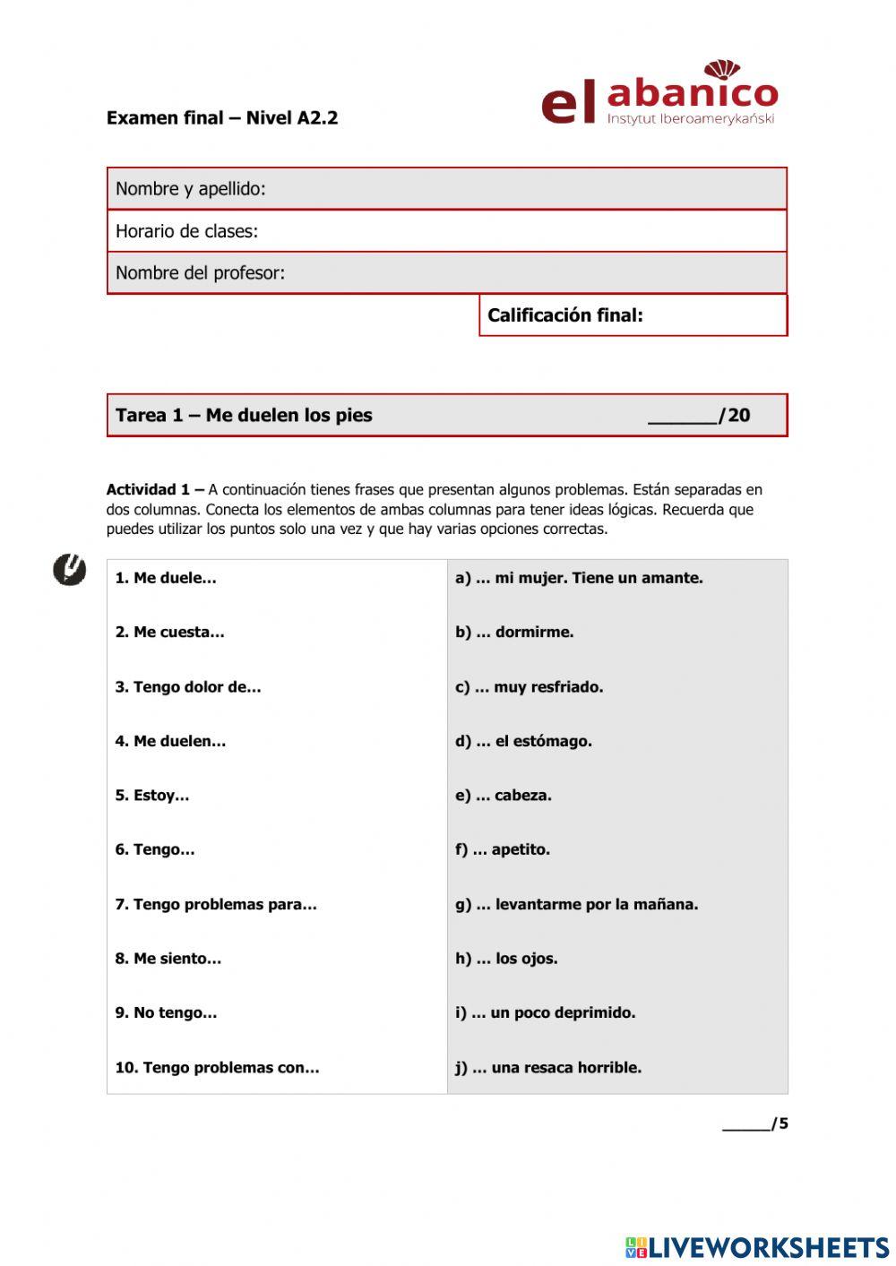 Examen A22 - HRv01 online exercise for | Live Worksheets