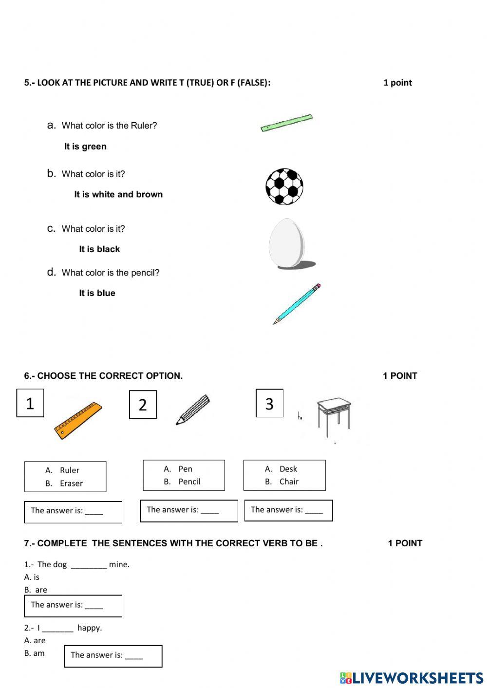 Pca 2do | Free Interactive Worksheets | 1433916