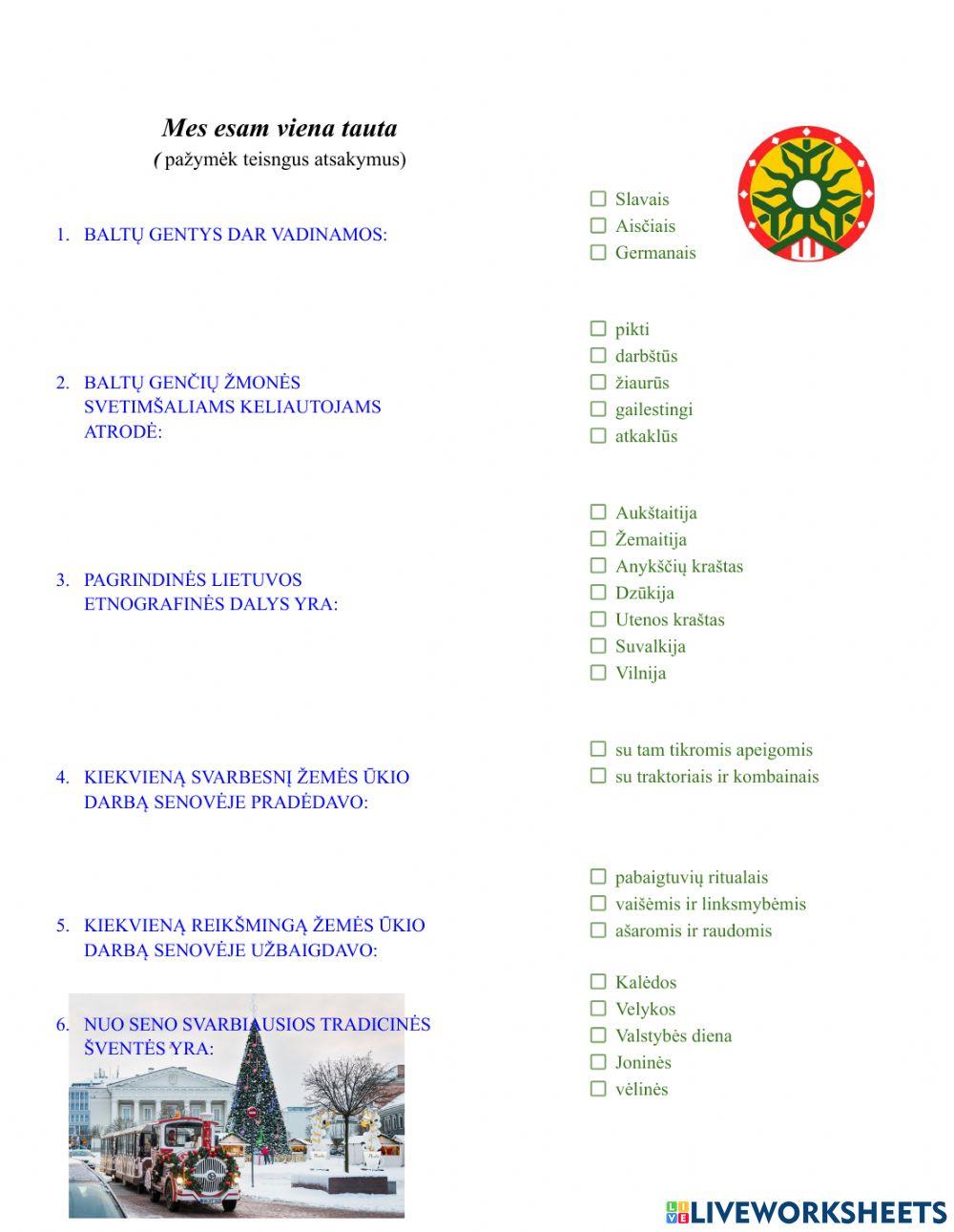 Mes esam viena tauta worksheet | Live Worksheets