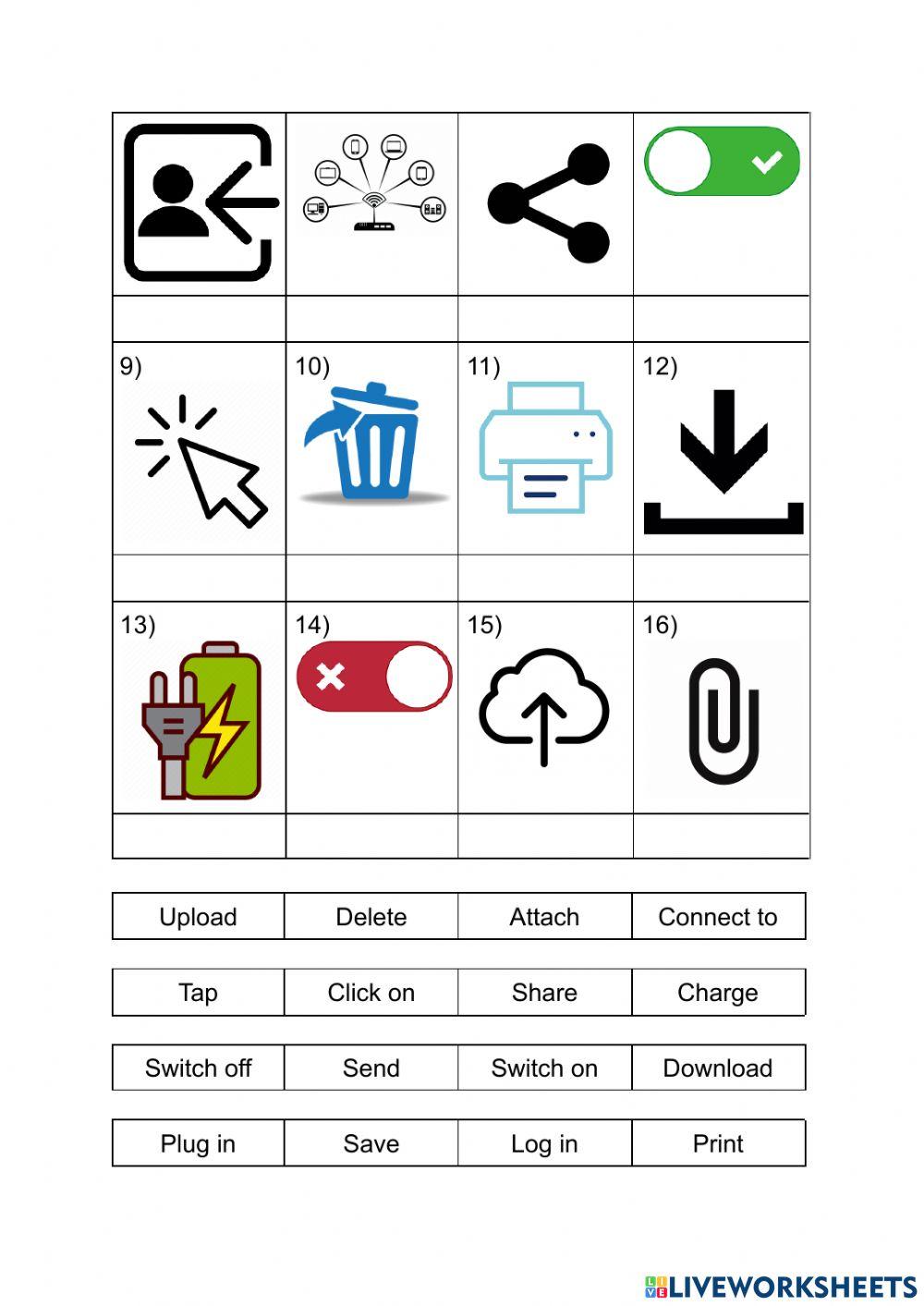 Vocabulary related to technology worksheet | Live Worksheets