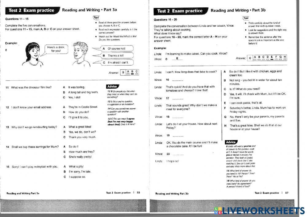 KET test 1 1435559 | Edurne | Live Worksheets