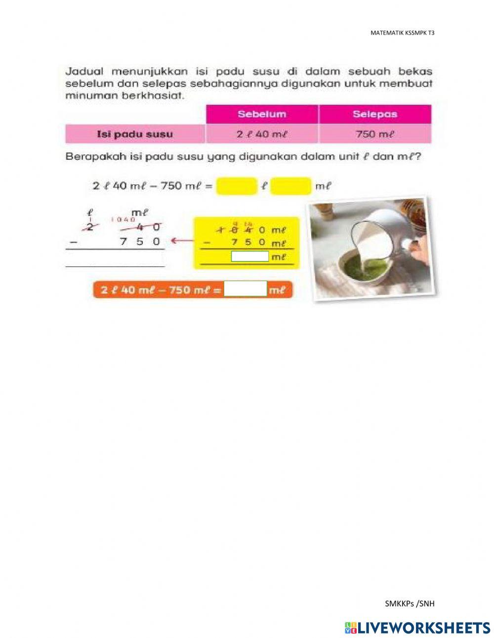 Tolak dengan me… | Free Interactive Worksheets | 1436026