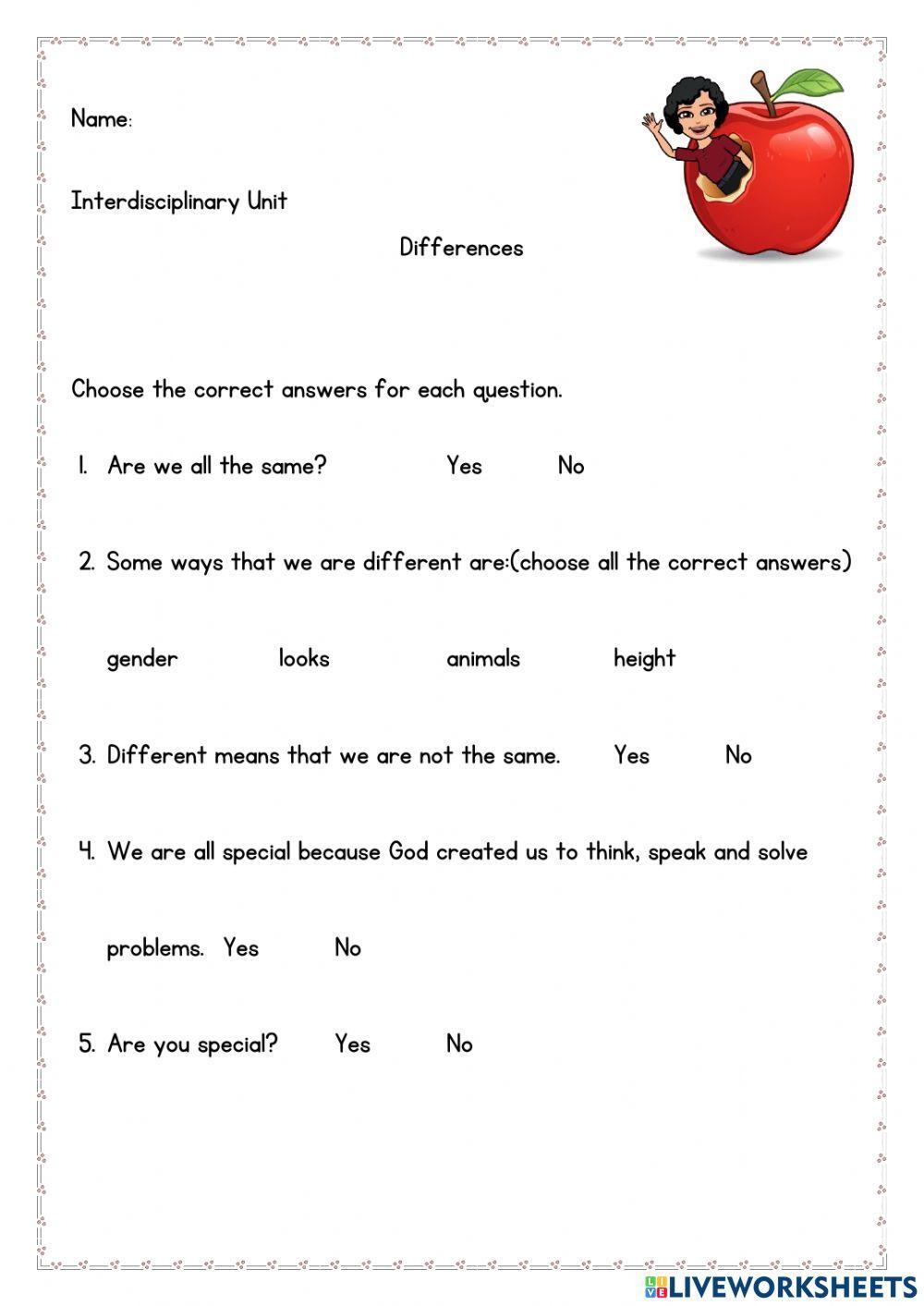 1436095 | Differences | MsDFerguson | LiveWorksheets