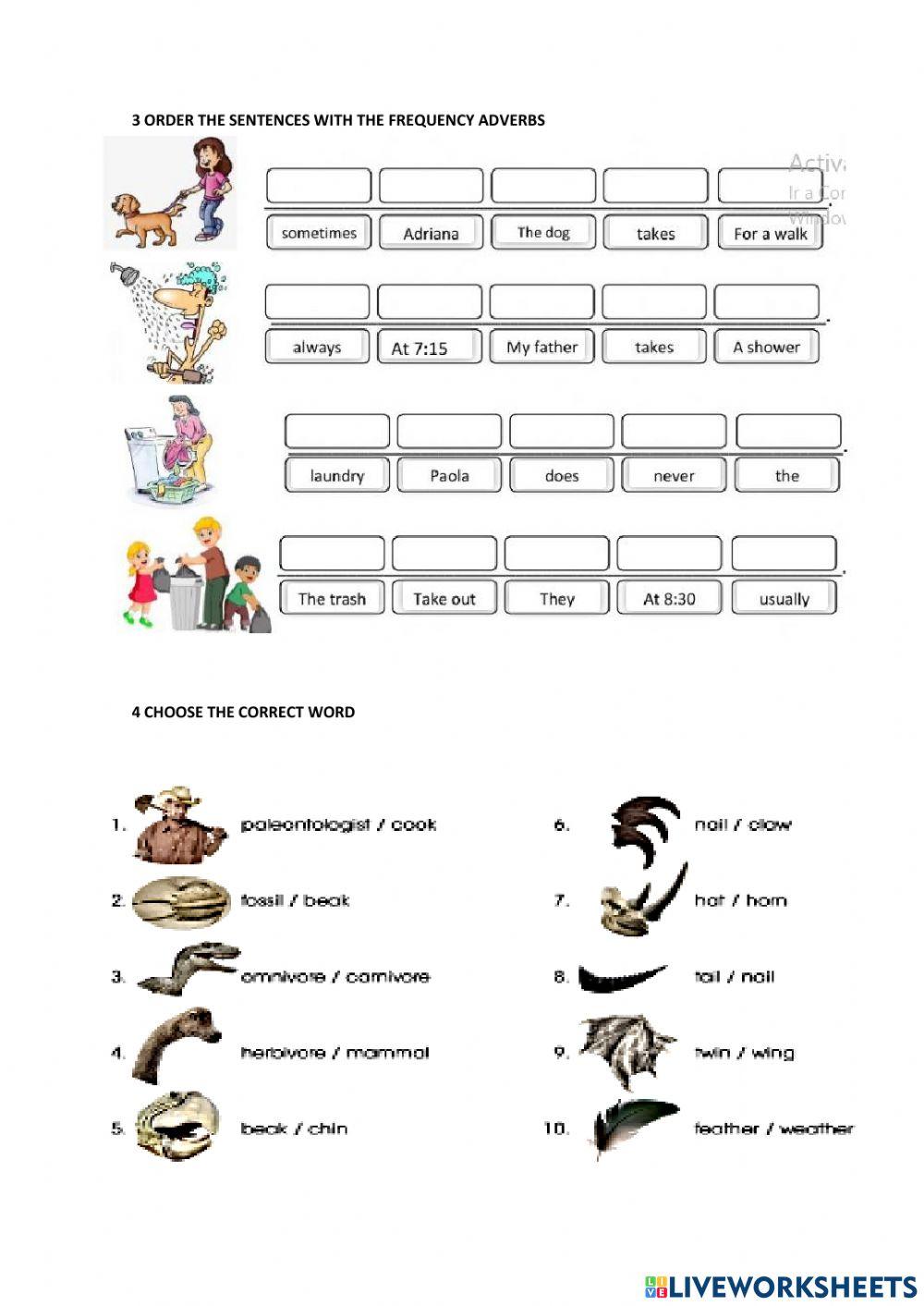 English test online exercise for SEVENTH GRADE | Live Worksheets