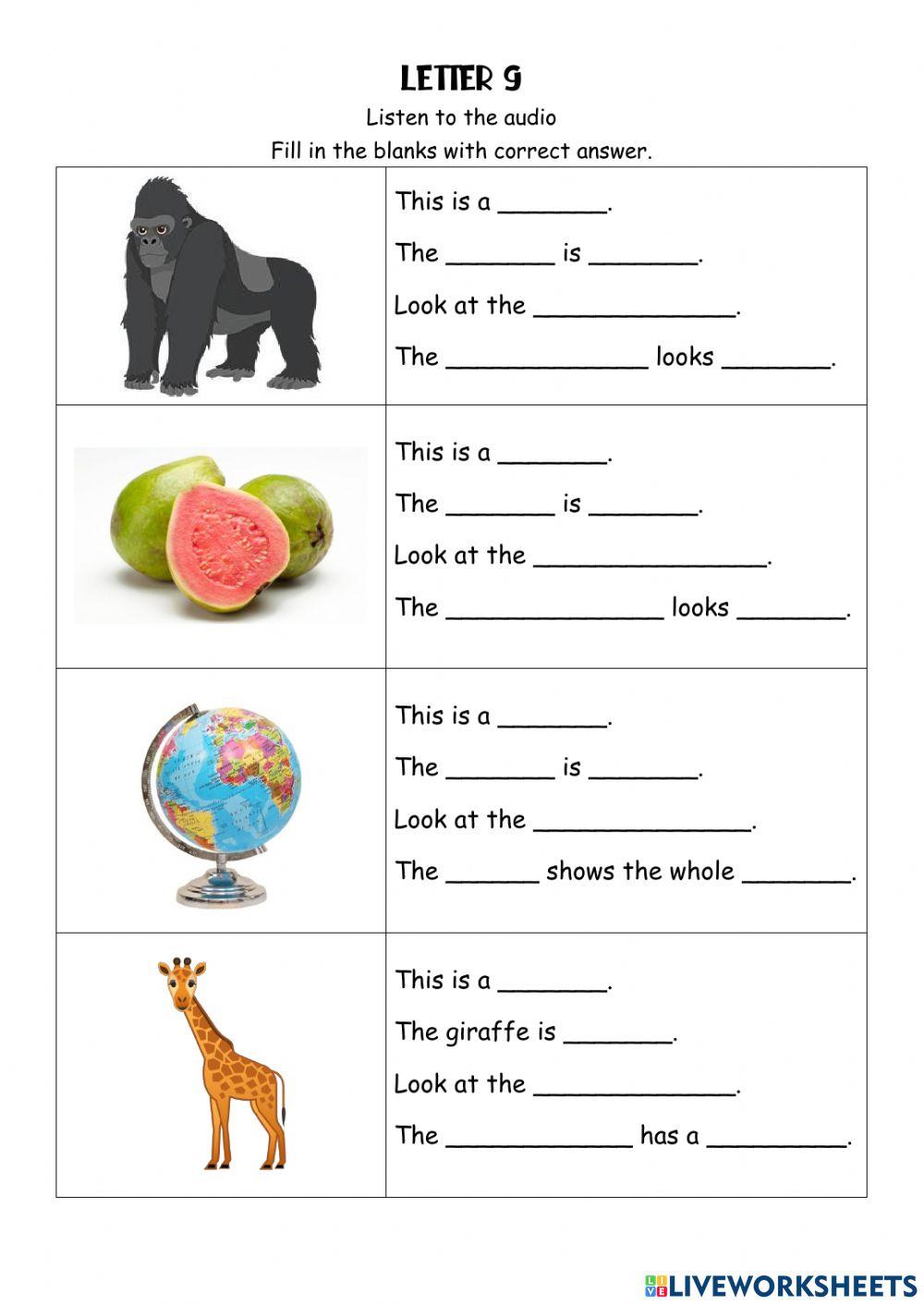 Read & Write Letter G 1436336 | Siti Khirnie | Live