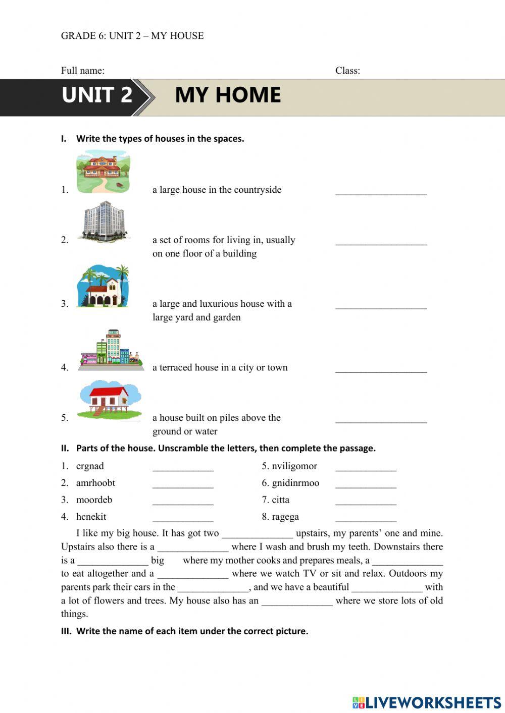 G6 - Unit 2 - HW1 interactive worksheet | Live Worksheets