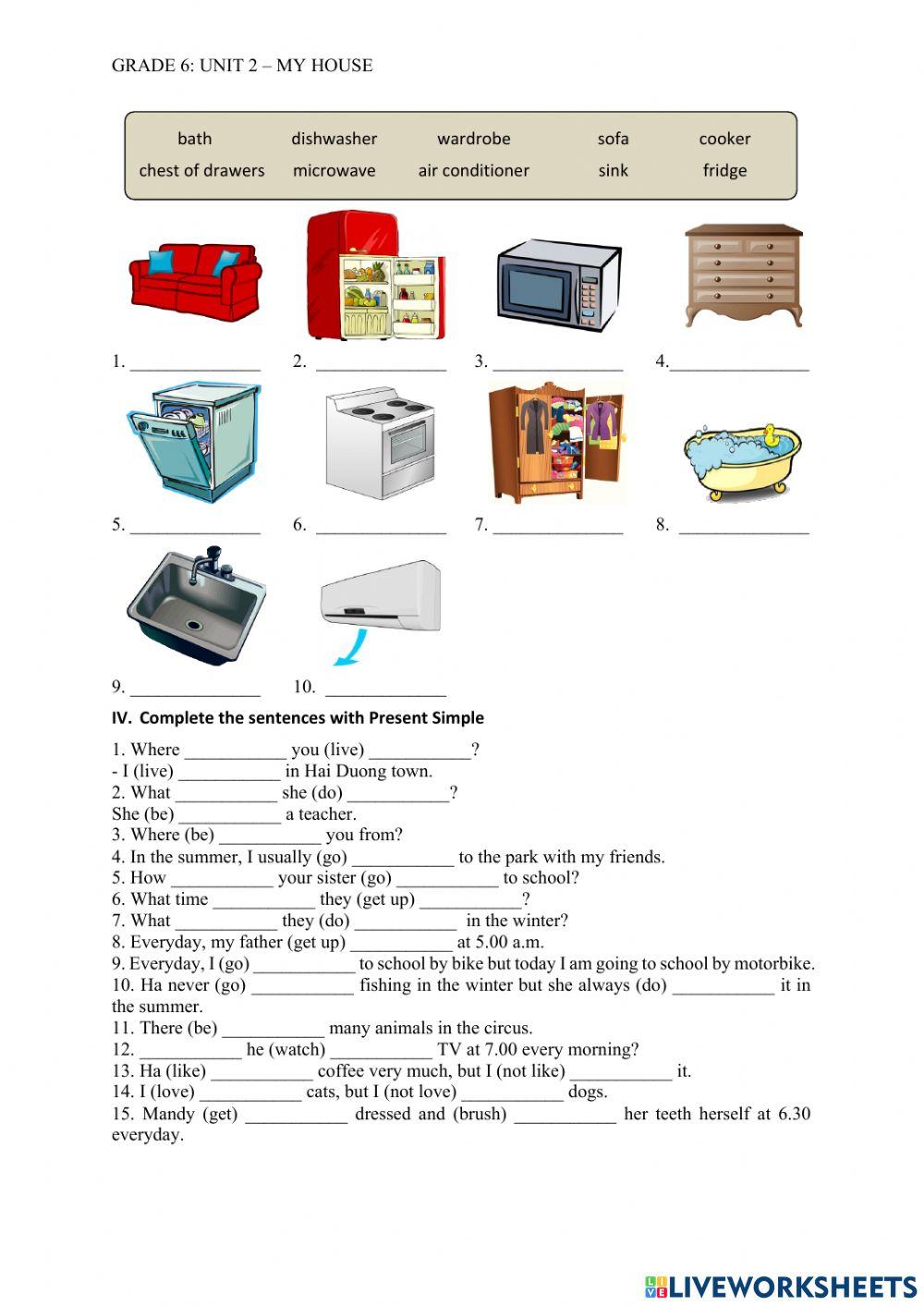 G6 - Unit 2 - HW1 interactive worksheet | Live Worksheets