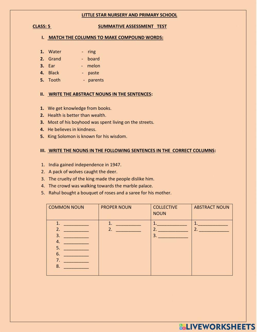 English 1437401 | B.suhashini | Live Worksheets