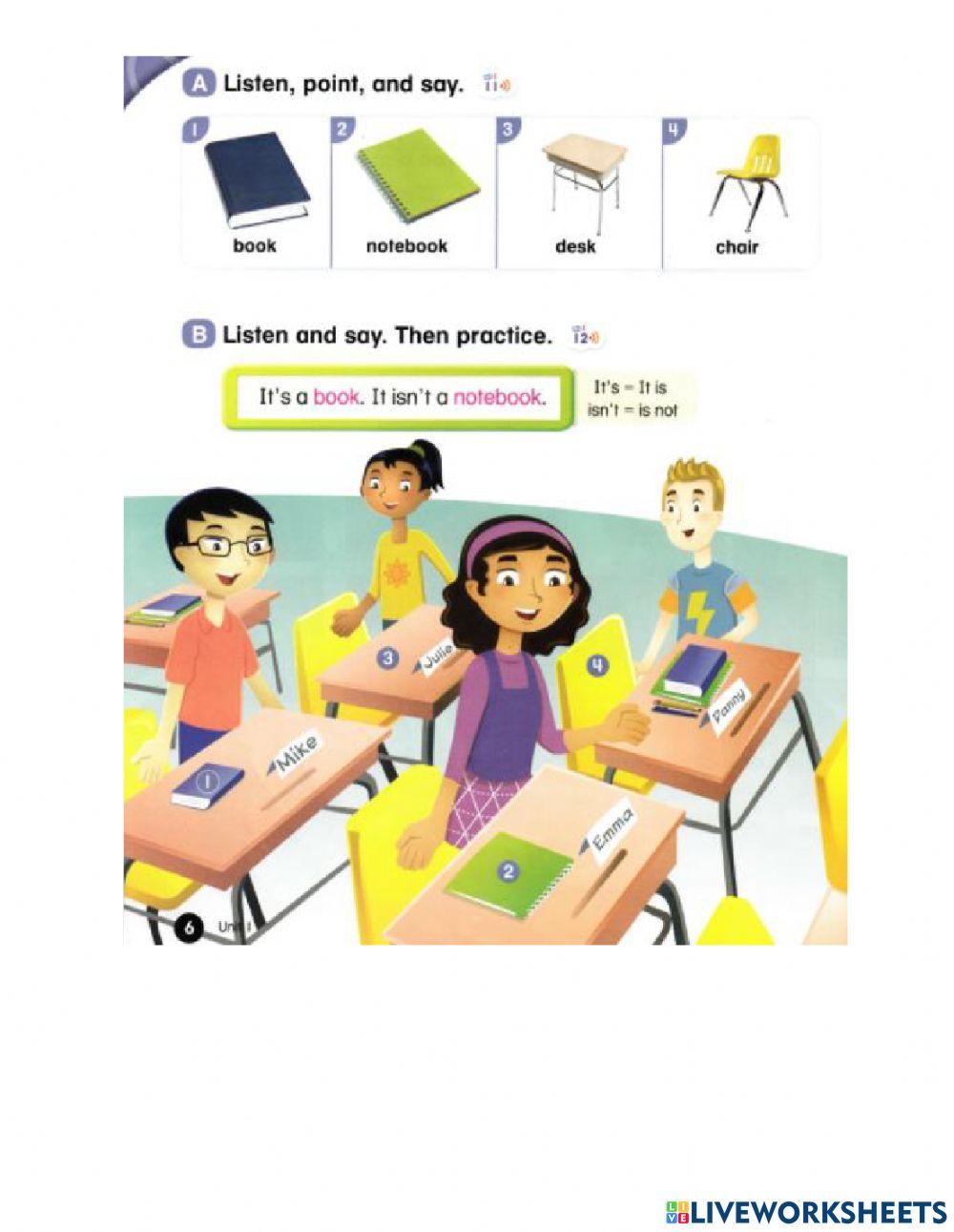 School things 2 exercise | Live Worksheets