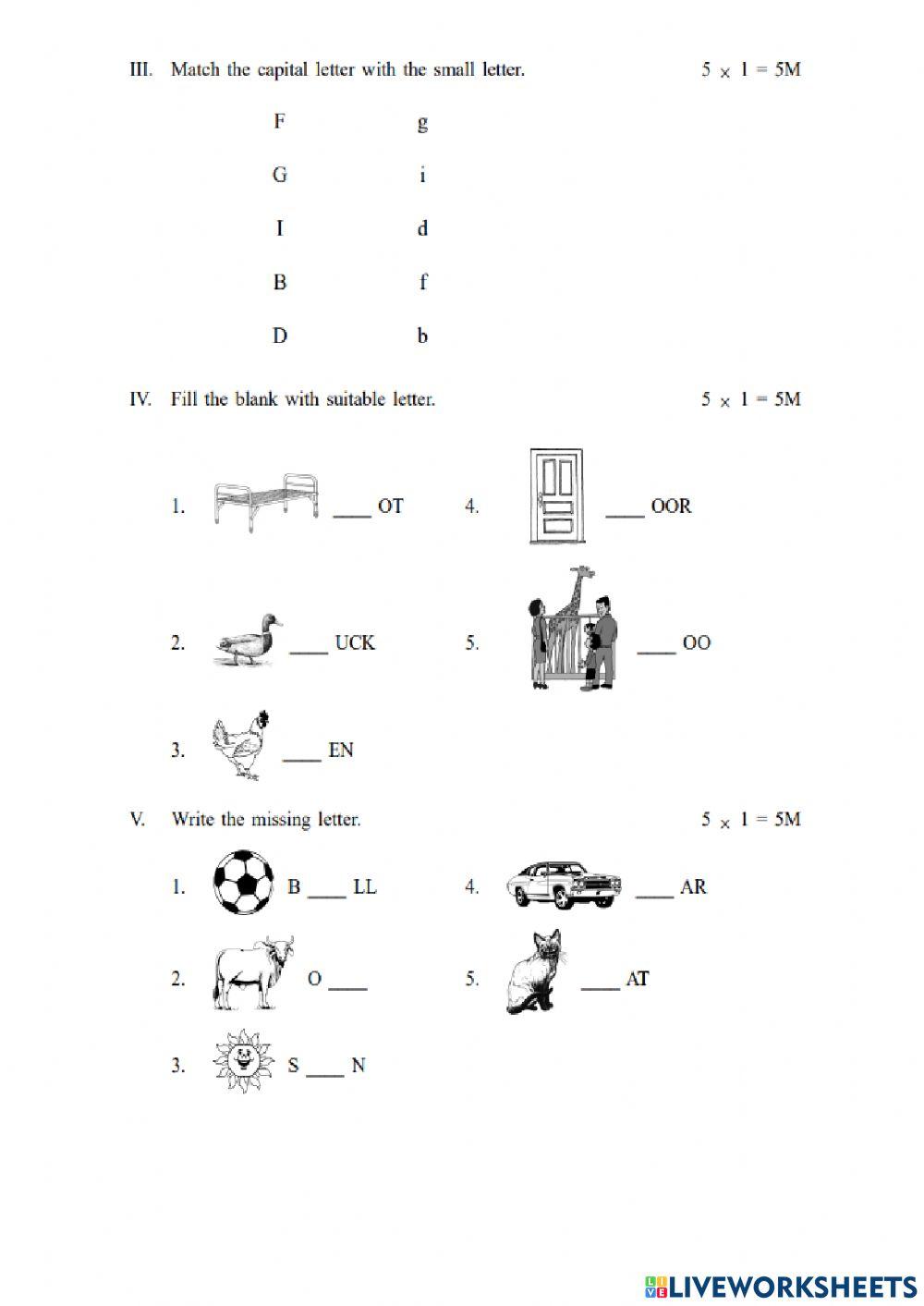 English worksheet 1 | Live Worksheets