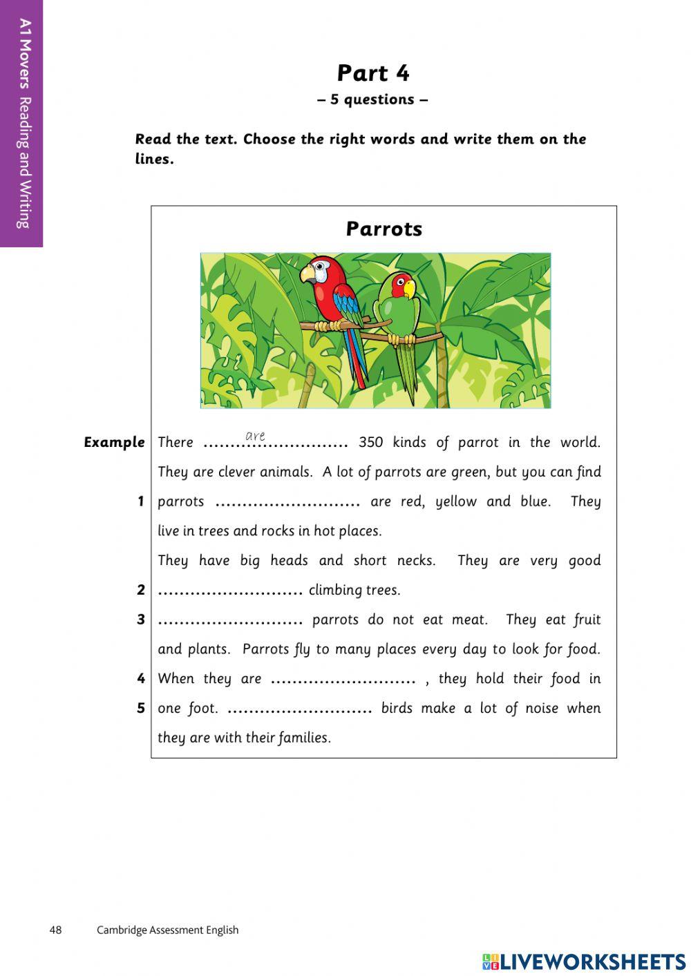 A1 READING PART 1 5178331 | AdriMejia | Live Worksheets