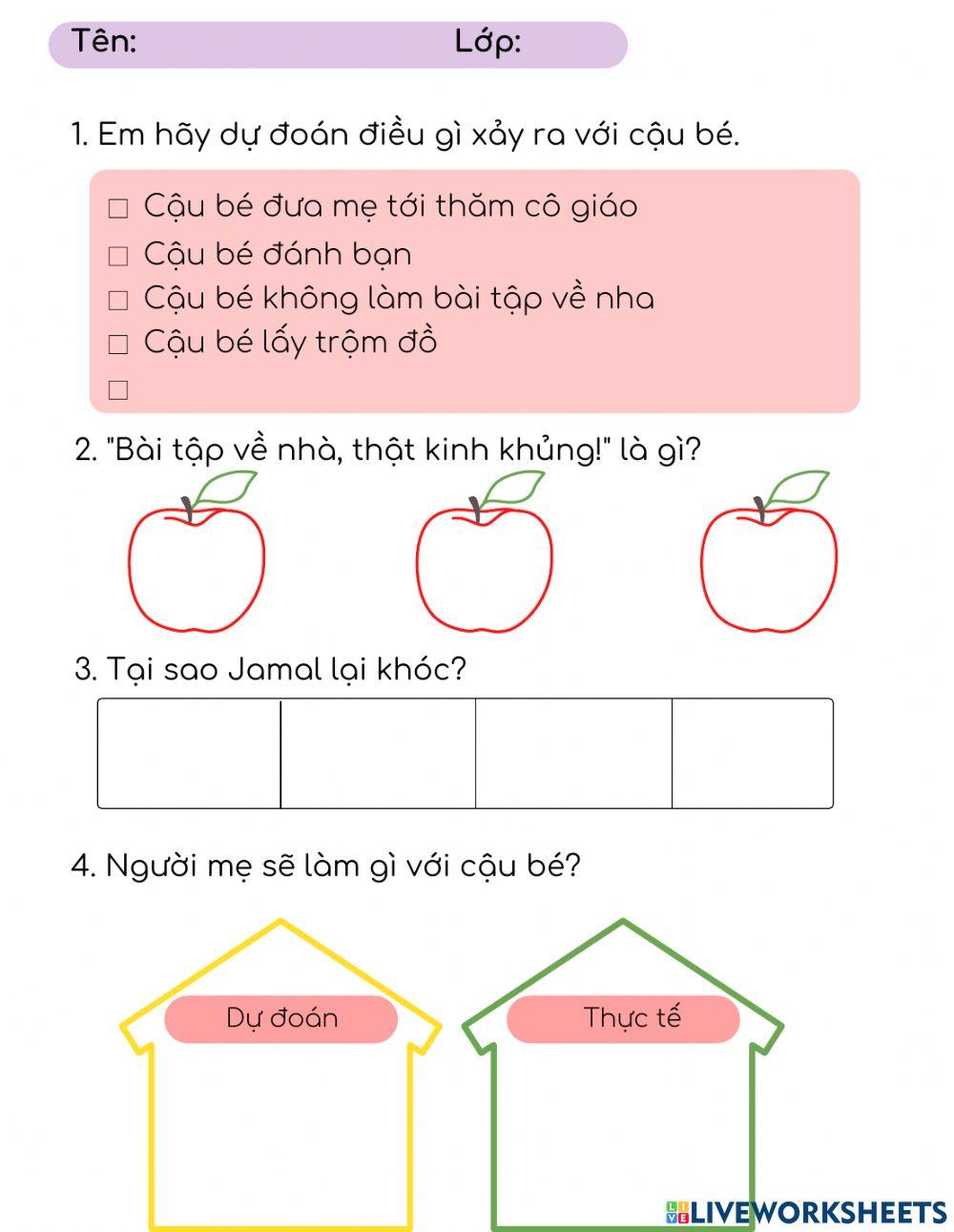 Extensive reading worksheet 3951619 | phuong0611 | Live
