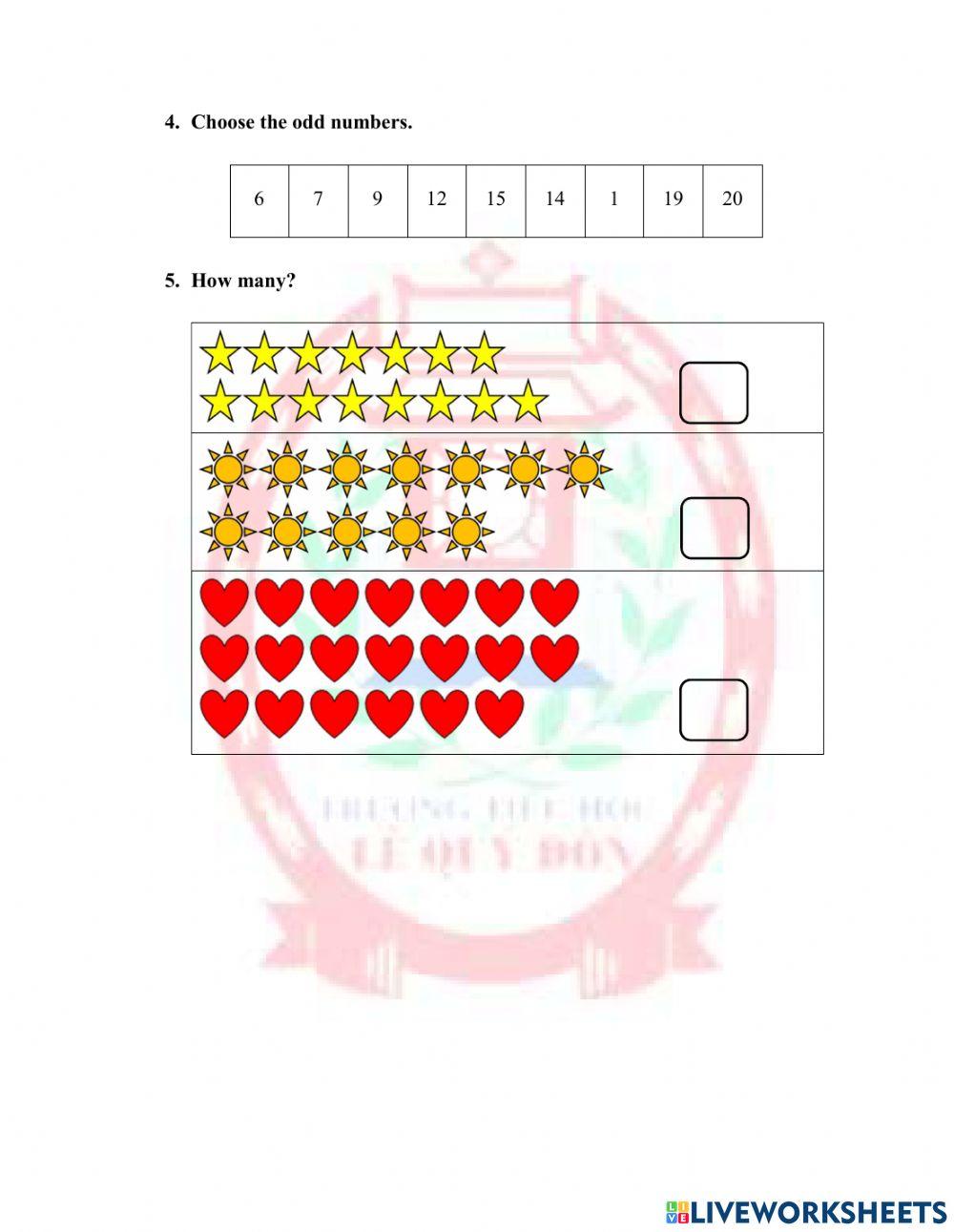 G2-W4-U1:Revision worksheet | Live Worksheets