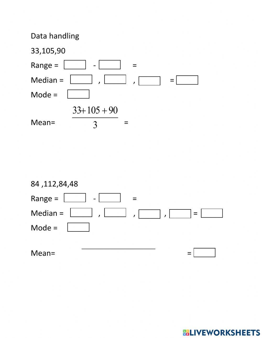 esther_69 | Data Handling 1439556 | LiveWorksheets