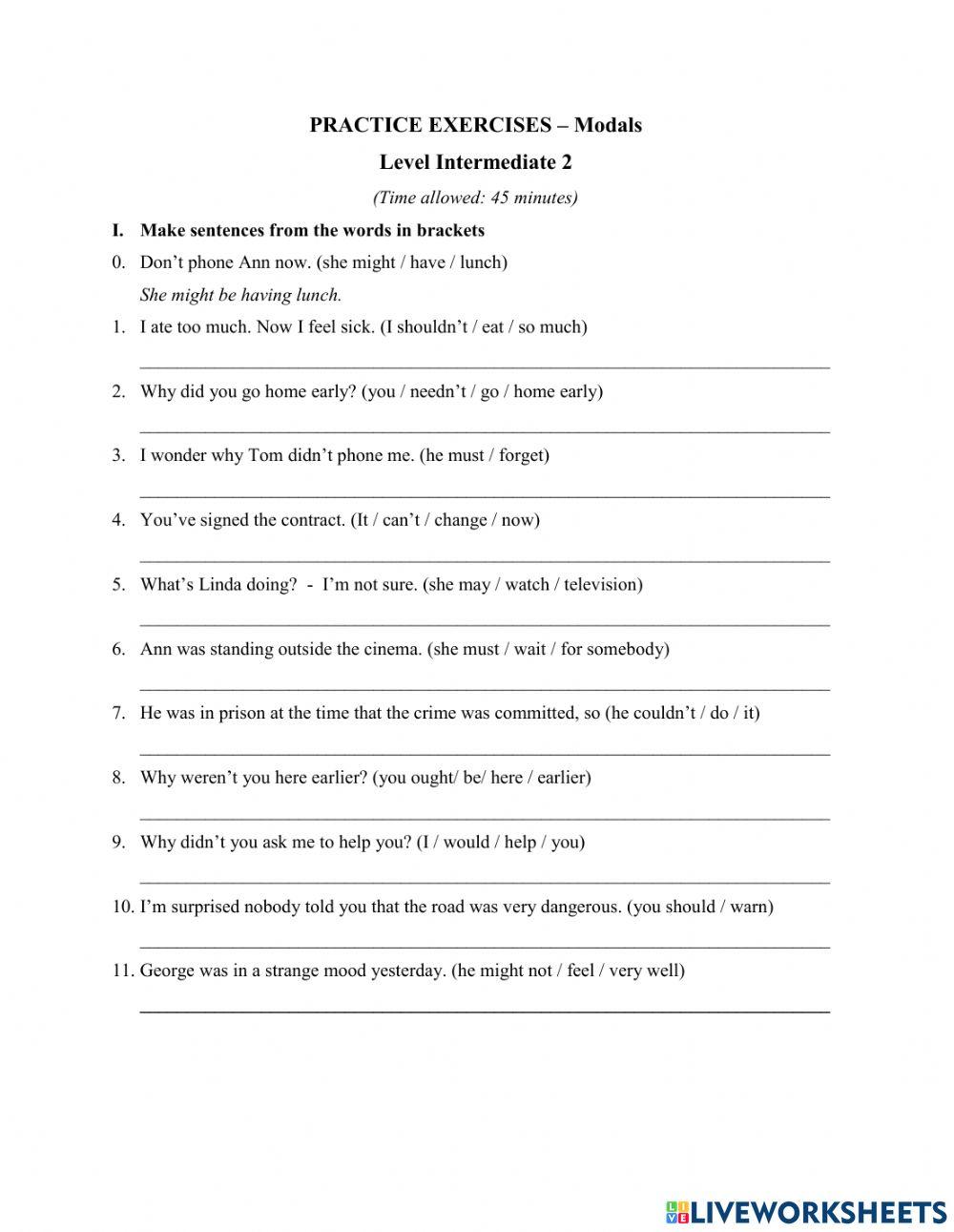 IN2 Review 1 worksheet | Live Worksheets