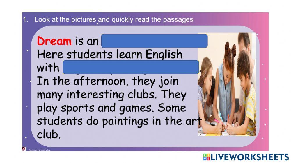 3E-G6-U1-Reading.1 worksheet | Live Worksheets