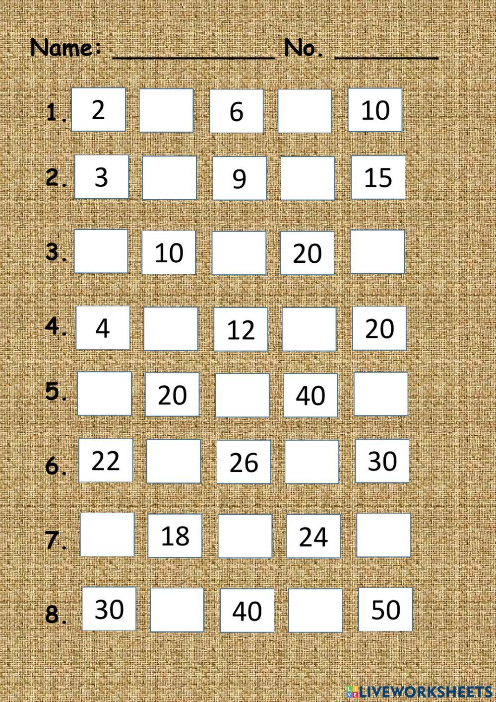 Counting By worksheet | Live Worksheets