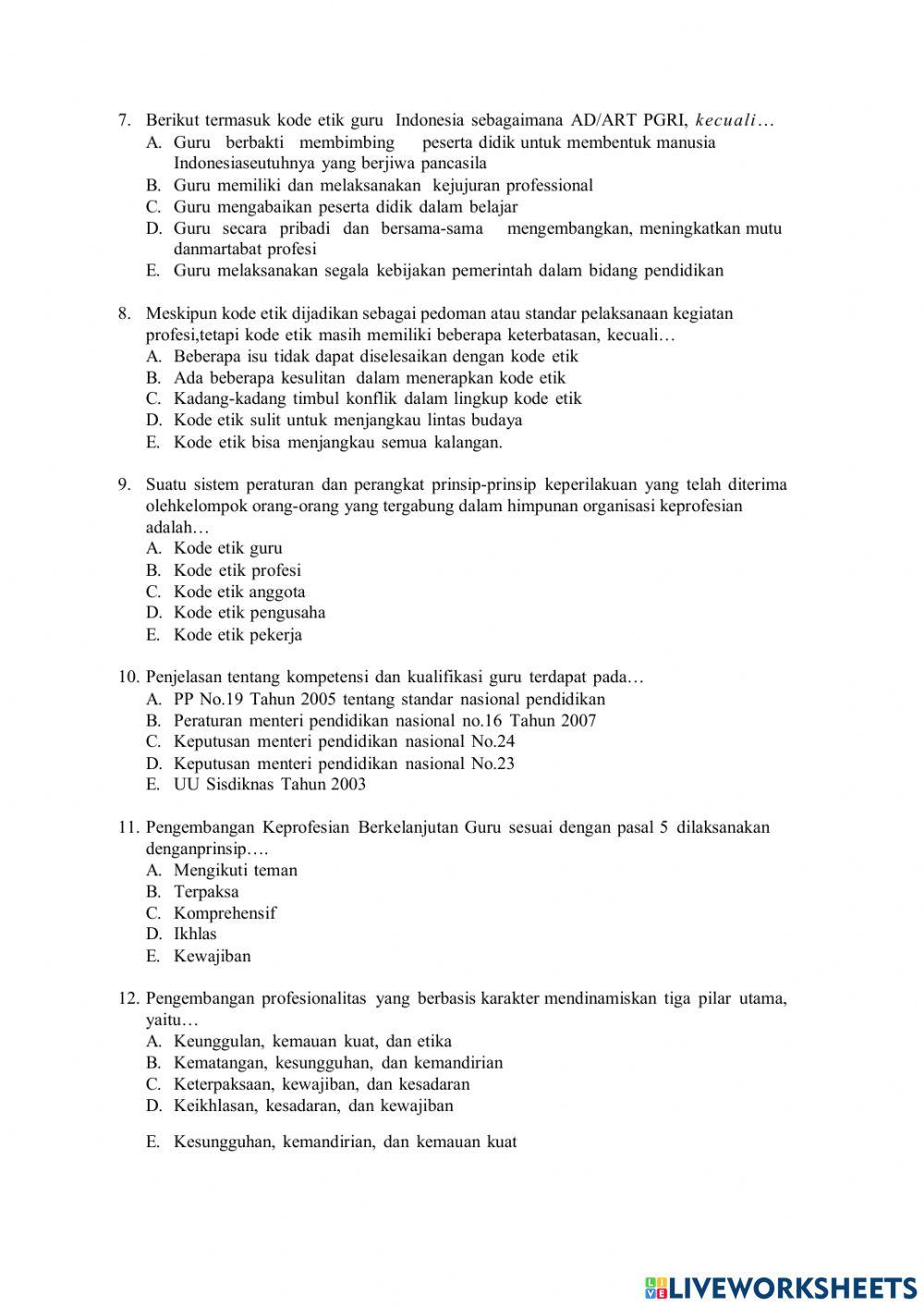 Soal TAM Modul … | Free Interactive Worksheets | 1440295